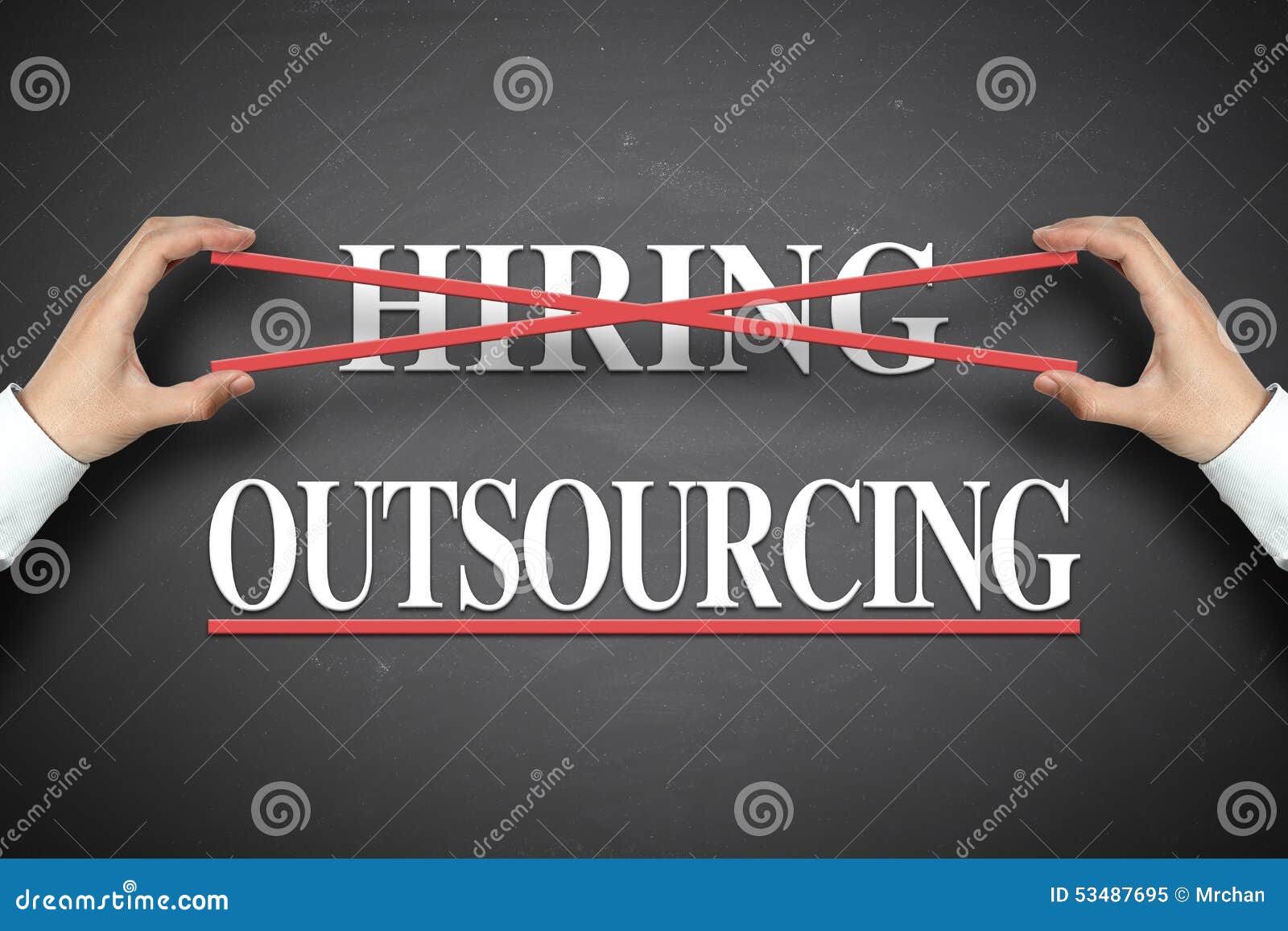 Concepto De La Externalización Imagen de archivo - Imagen de contratar ...
