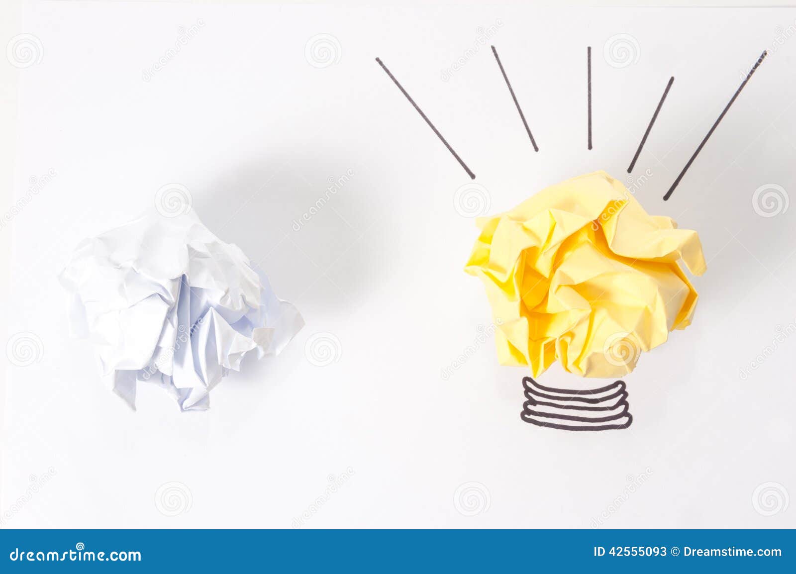 Concepto De La Idea Con Las Bolas De Papel Imagen de archivo - Imagen ...