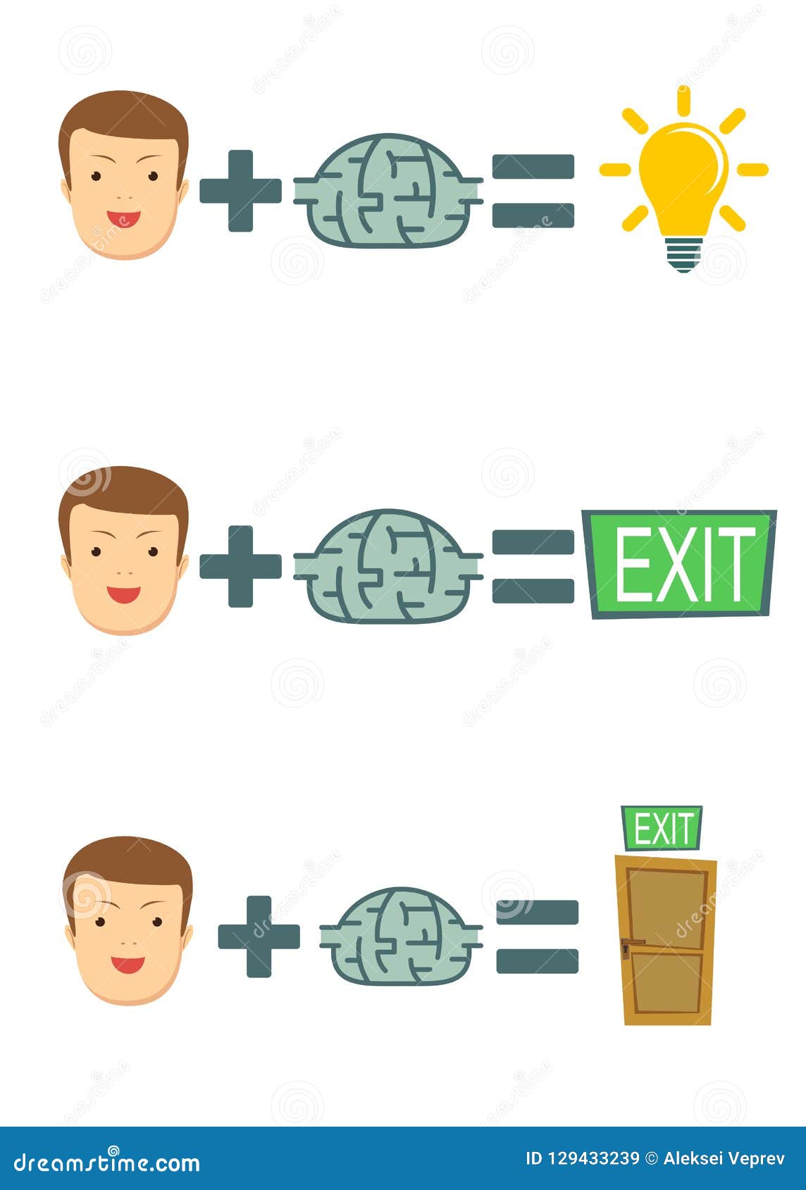 Concepto De La Idea - Gente Con Una Idea Ilustración del Vector ...