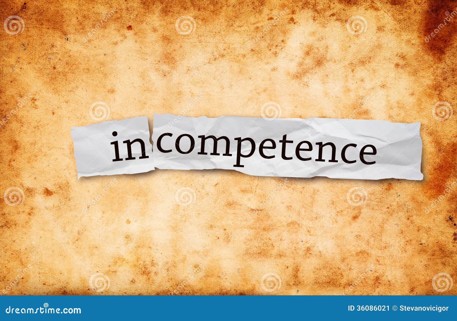 Concepto De La Incompetencia Imagen de archivo - Imagen de aficionado ...