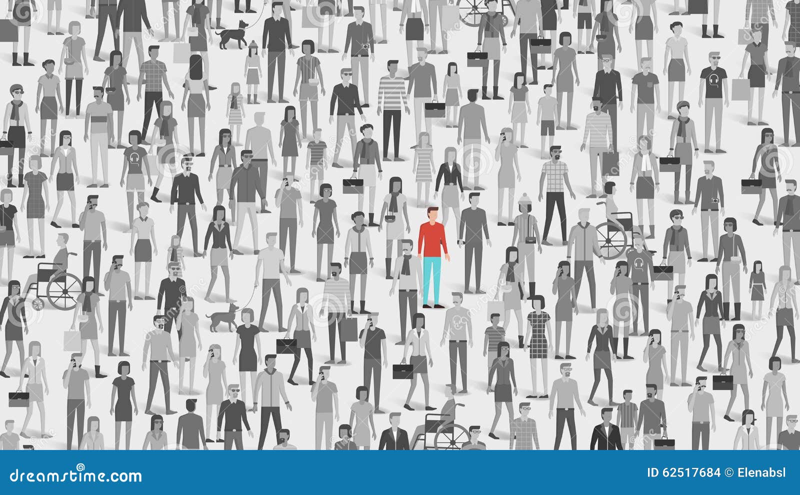 Concepto De La Individualidad Ilustración del Vector - Ilustración de ...