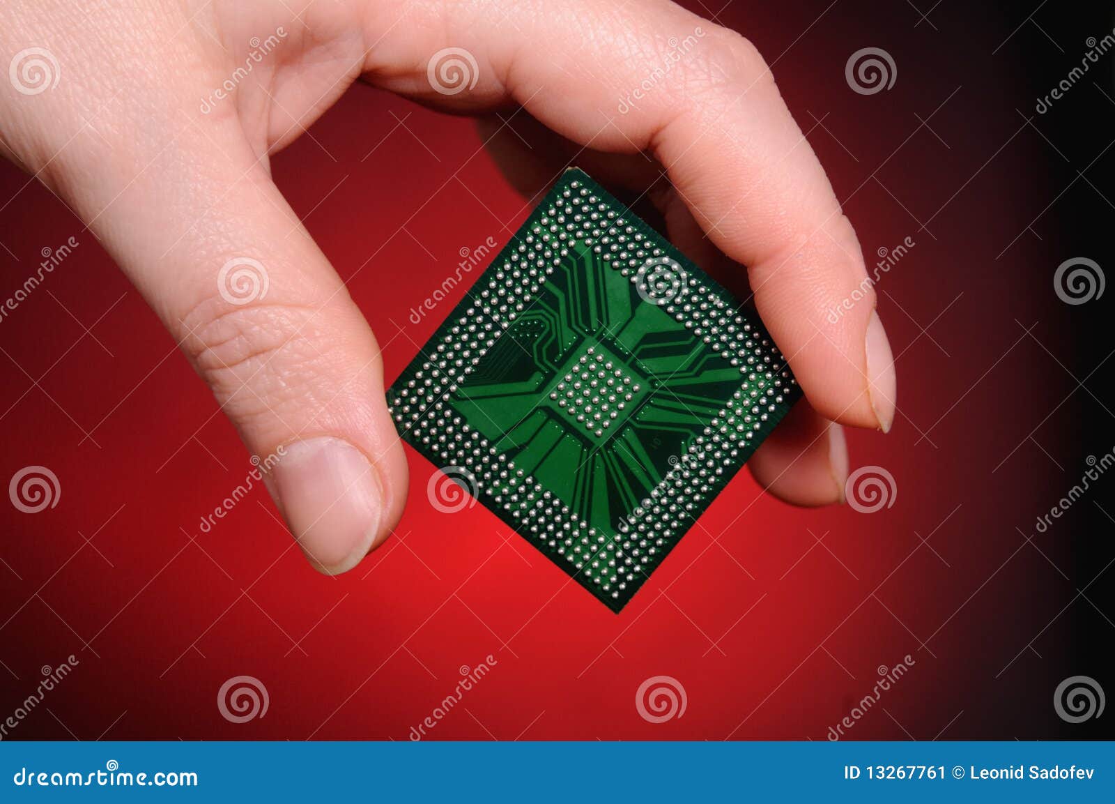 Concepto De La Microelectrónica Imagen de archivo - Imagen de hembra ...