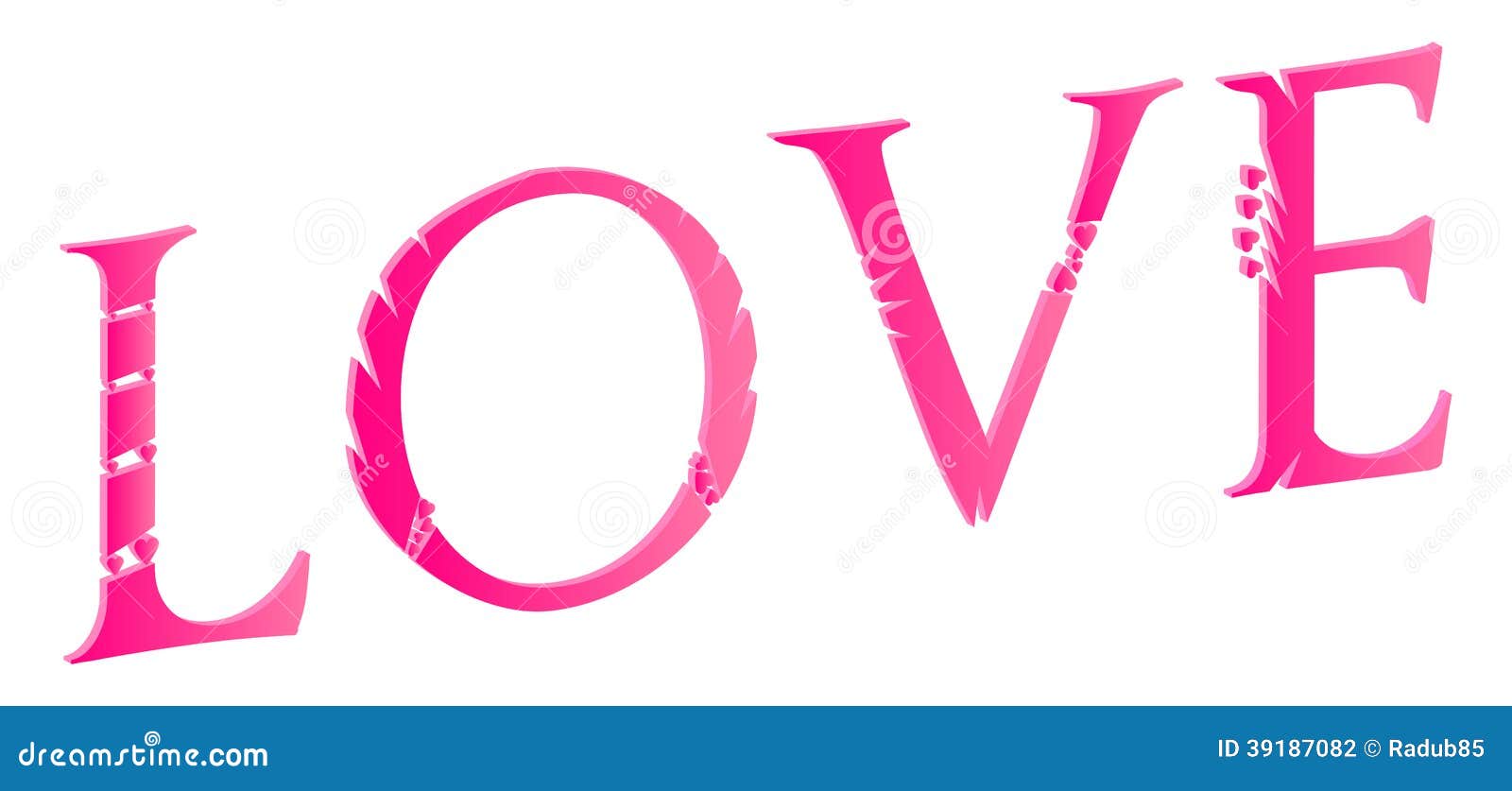 Concepto De La Palabra Del Amor 3D Ilustración del Vector - Ilustración ...