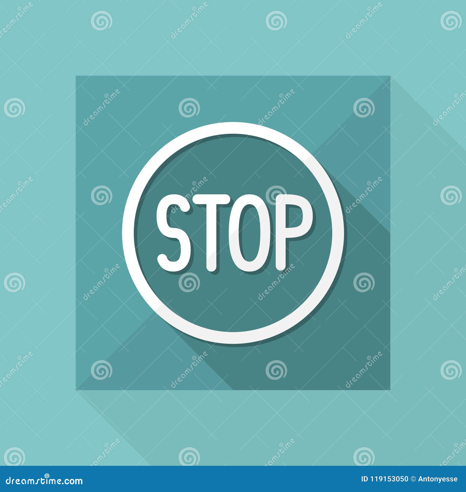 Concepto De La Parada - Icono Del Web Del Vector Ilustración del Vector ...