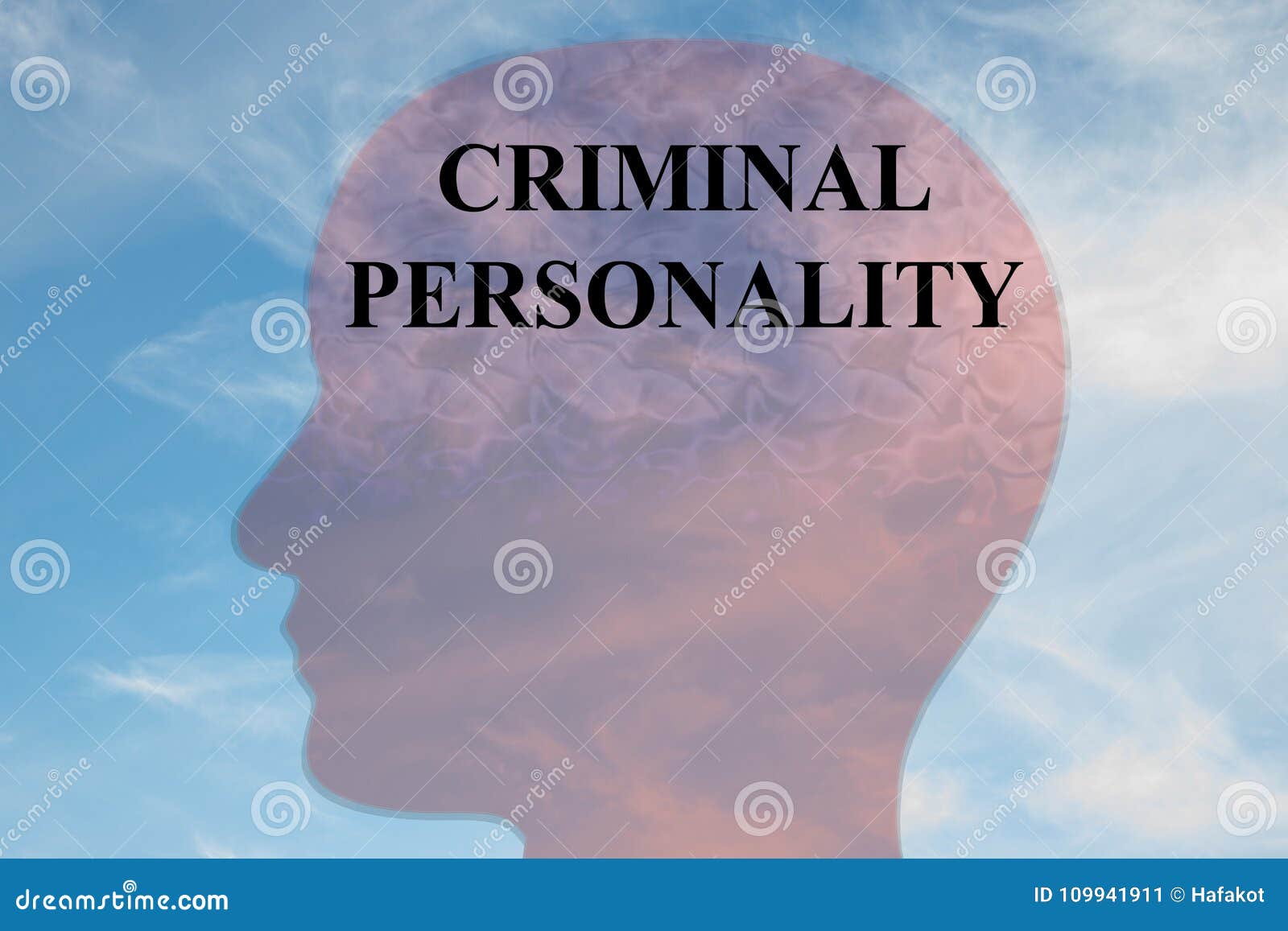 Concepto De La PERSONALIDAD CRIMINAL Stock de ilustración - Ilustración ...