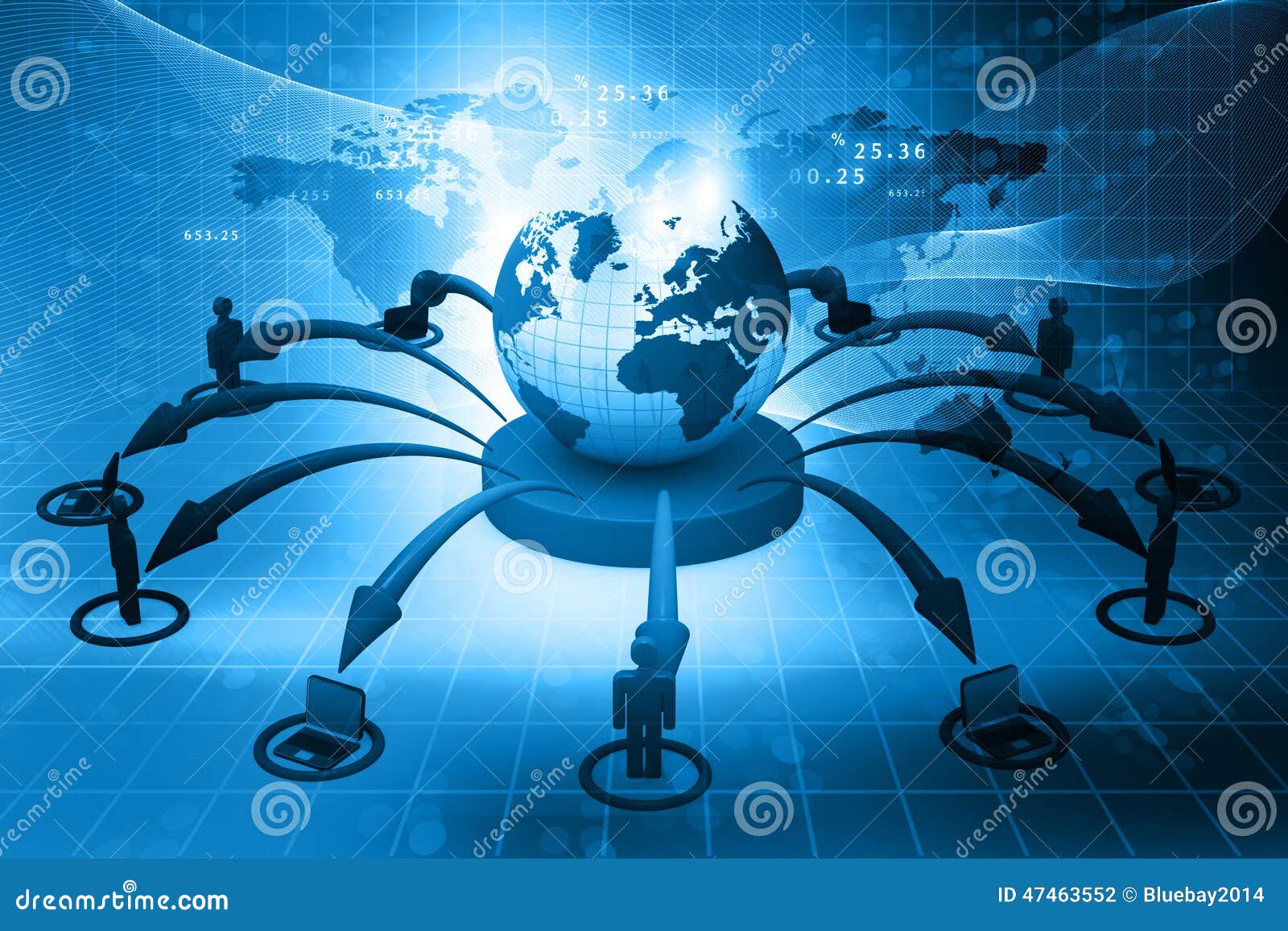 Concepto de la red global stock de ilustración. Ilustración de contexto ...