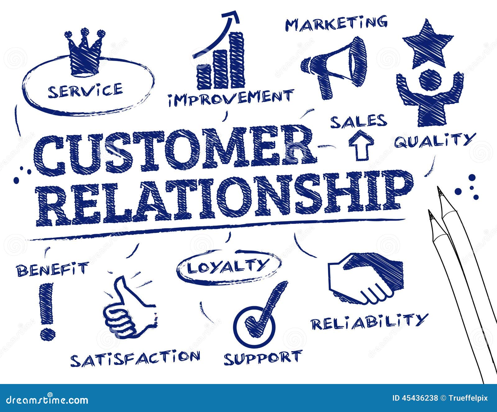 Concepto De La Relación Del Cliente Stock de ilustración - Ilustración ...