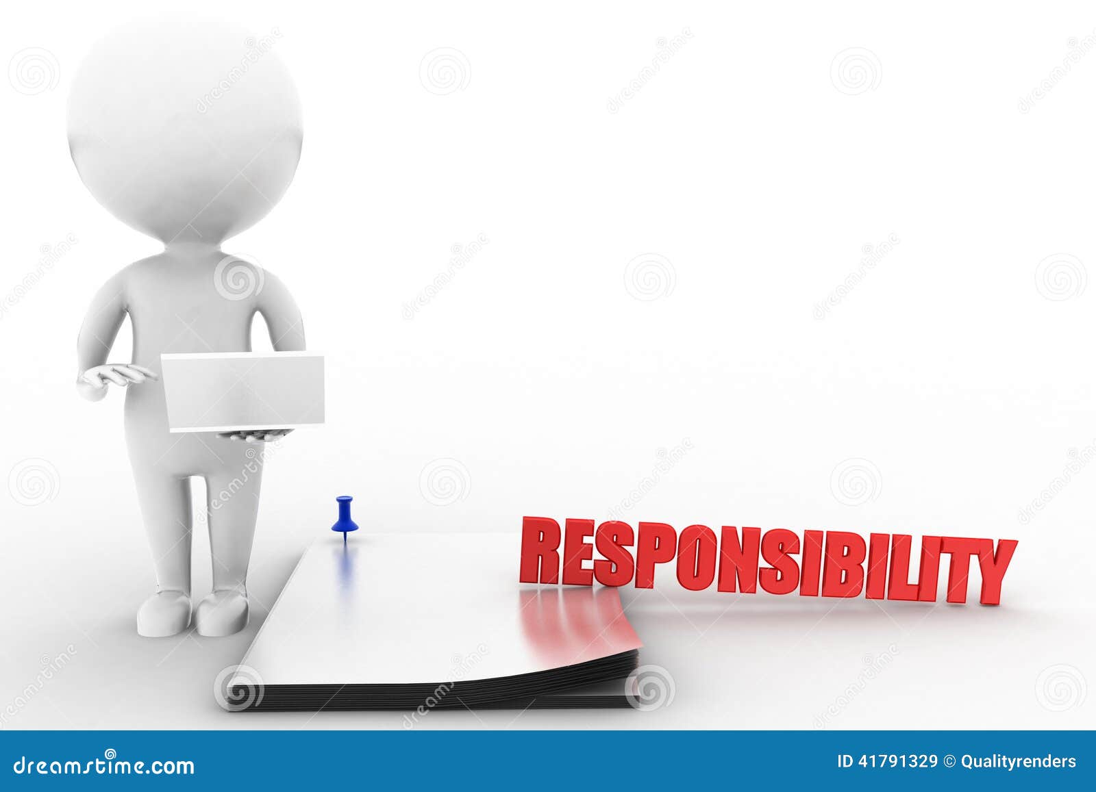 Concepto De La Responsabilidad Del Hombre 3d Stock de ilustración ...