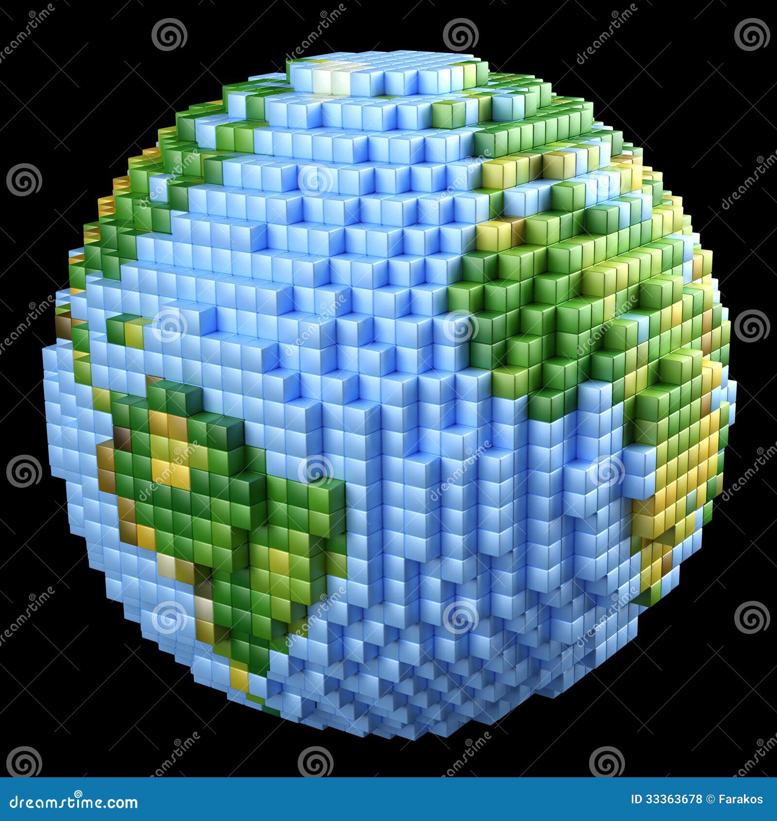 Concepto De La Tierra De Pixelated Stock de ilustración - Ilustración ...