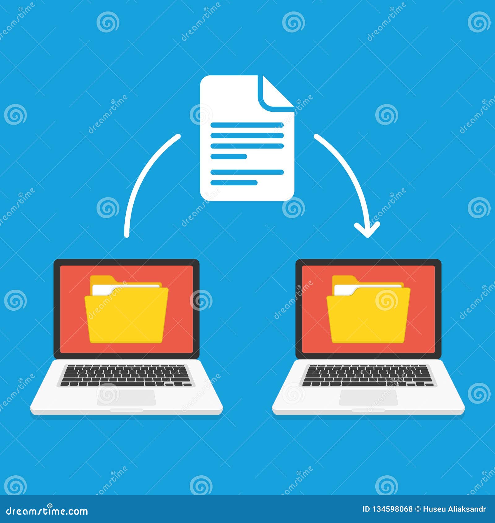 Concepto De La Transferencia De Archivos Ilustración del Vector ...