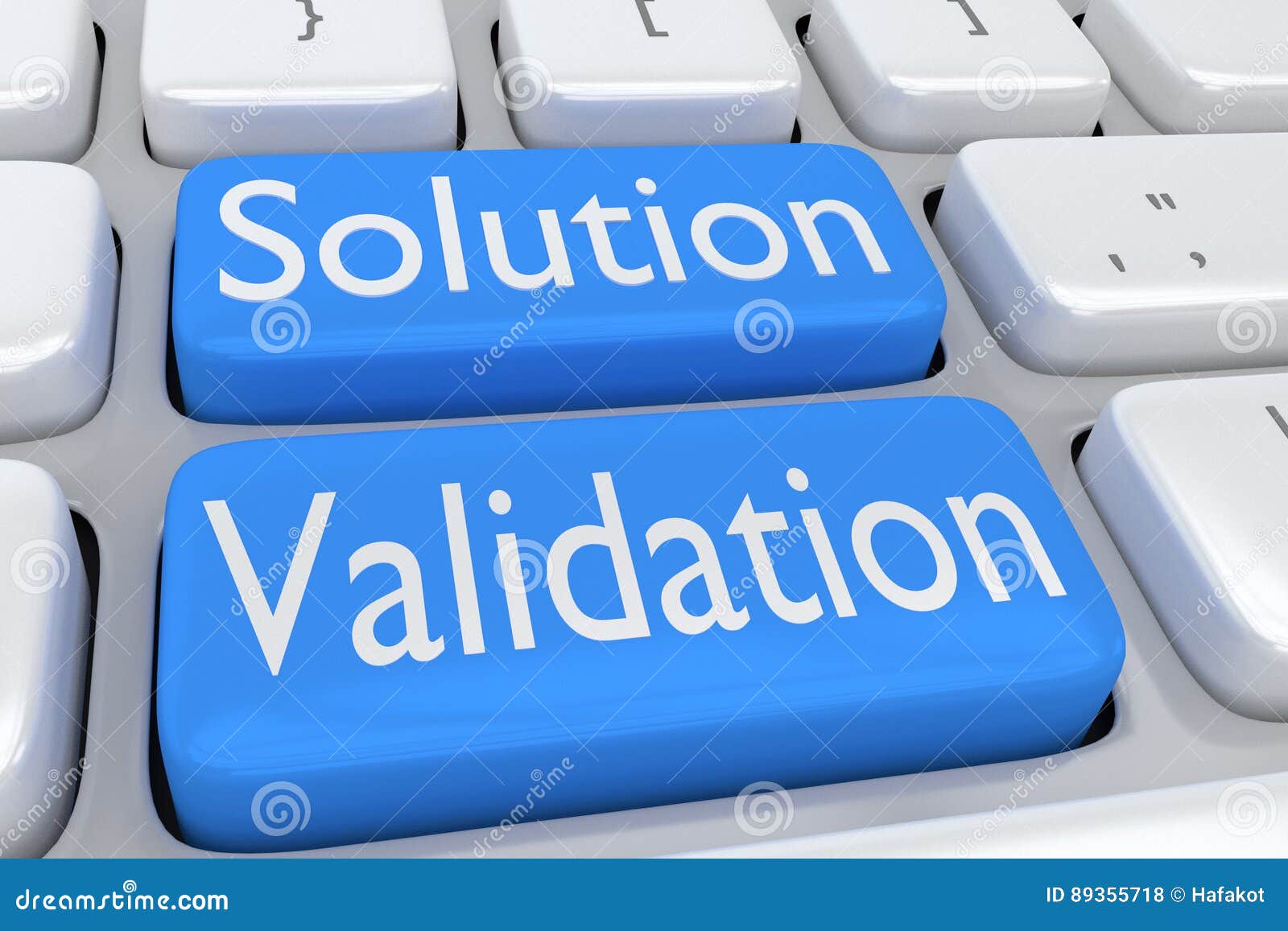 Concepto De La Validación De La Solución Stock de ilustración ...