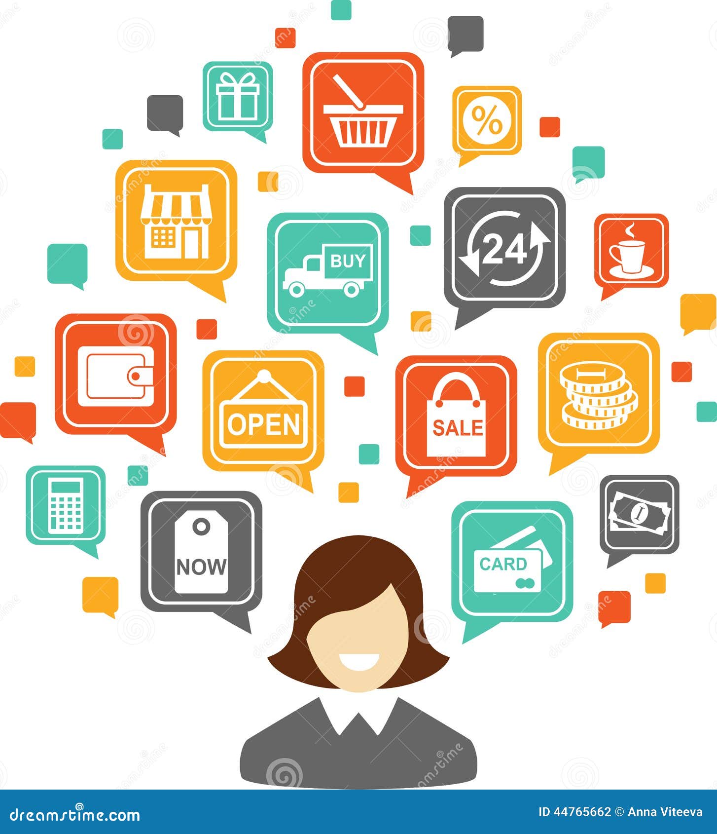 Concepto de las compras stock de ilustración. Ilustración de salida ...