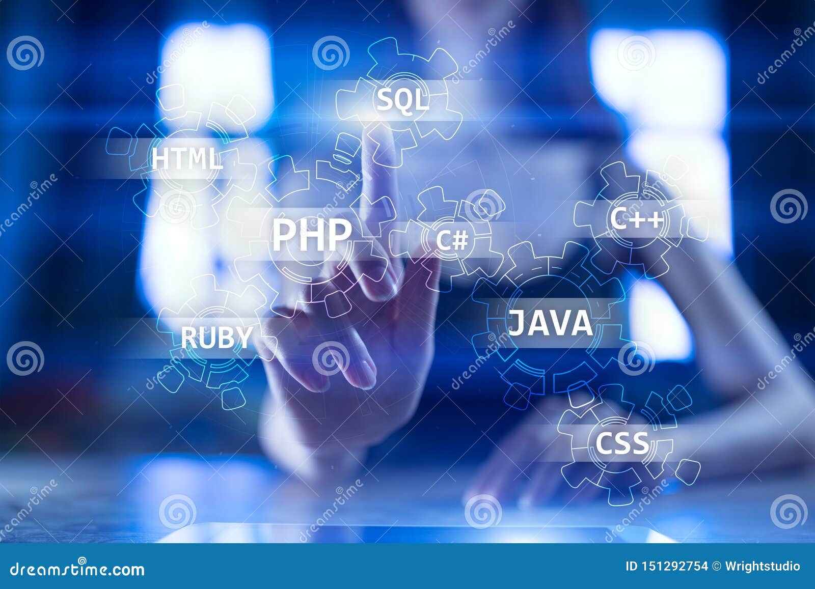 Concepto De Las Herramientas De Desarrollo Web En La Pantalla Virtual Lenguaje De Programaci?n Y ...