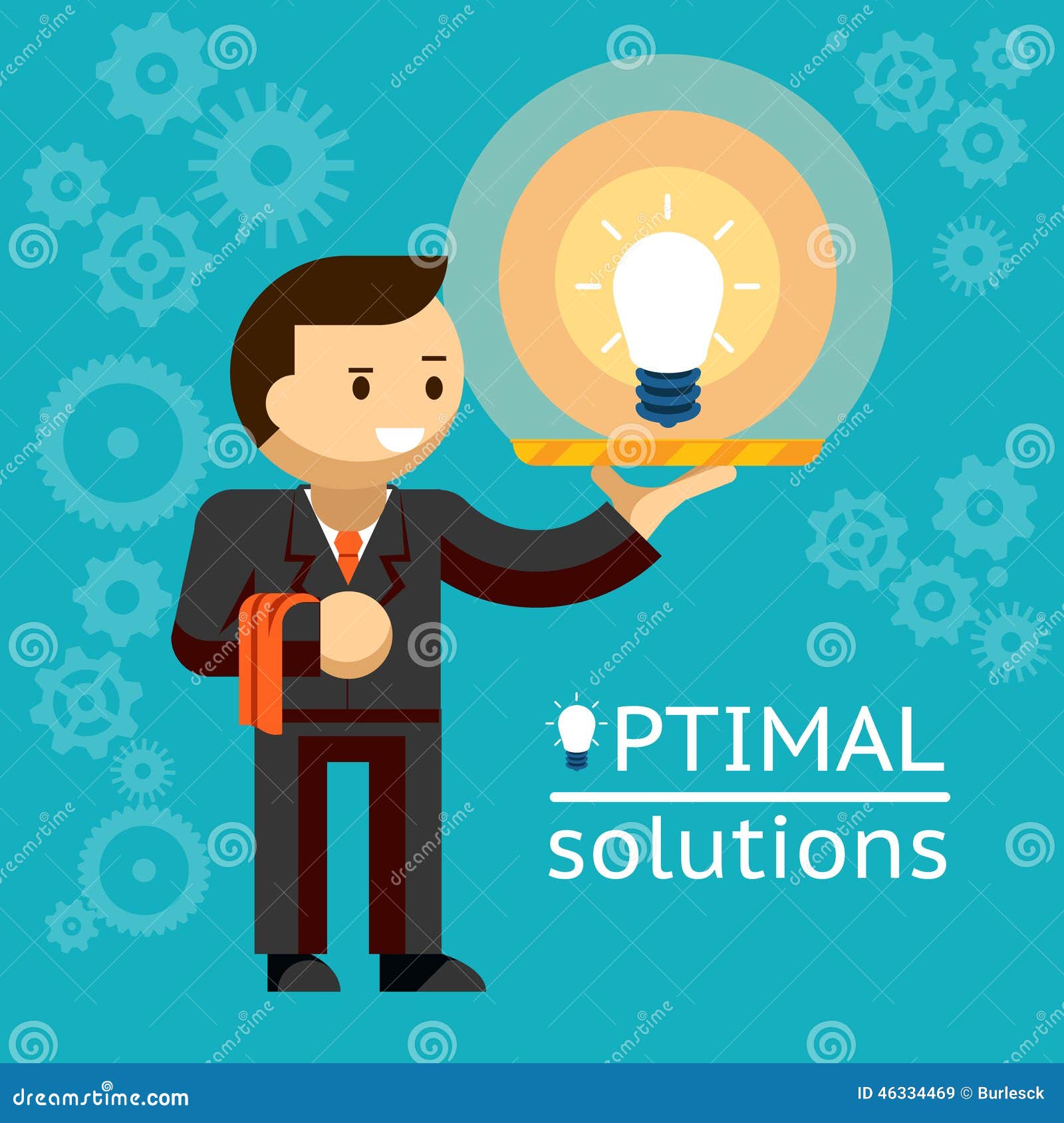 Concepto De Las Soluciones óptimas Ilustración del Vector - Ilustración de idea, fondo: 46334469