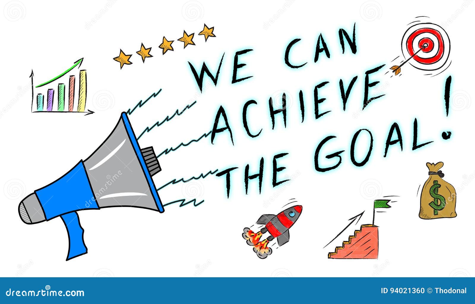 Concepto De Logro De La Meta Stock de ilustración - Ilustración de ...