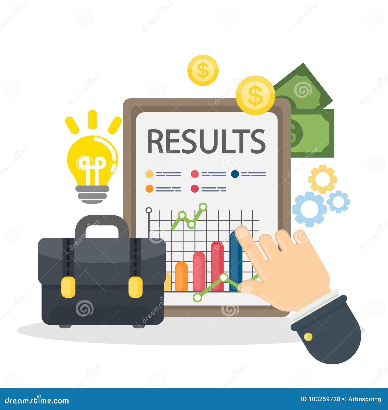 Concepto De Los Resultados De Negocio Ilustración del Vector ...