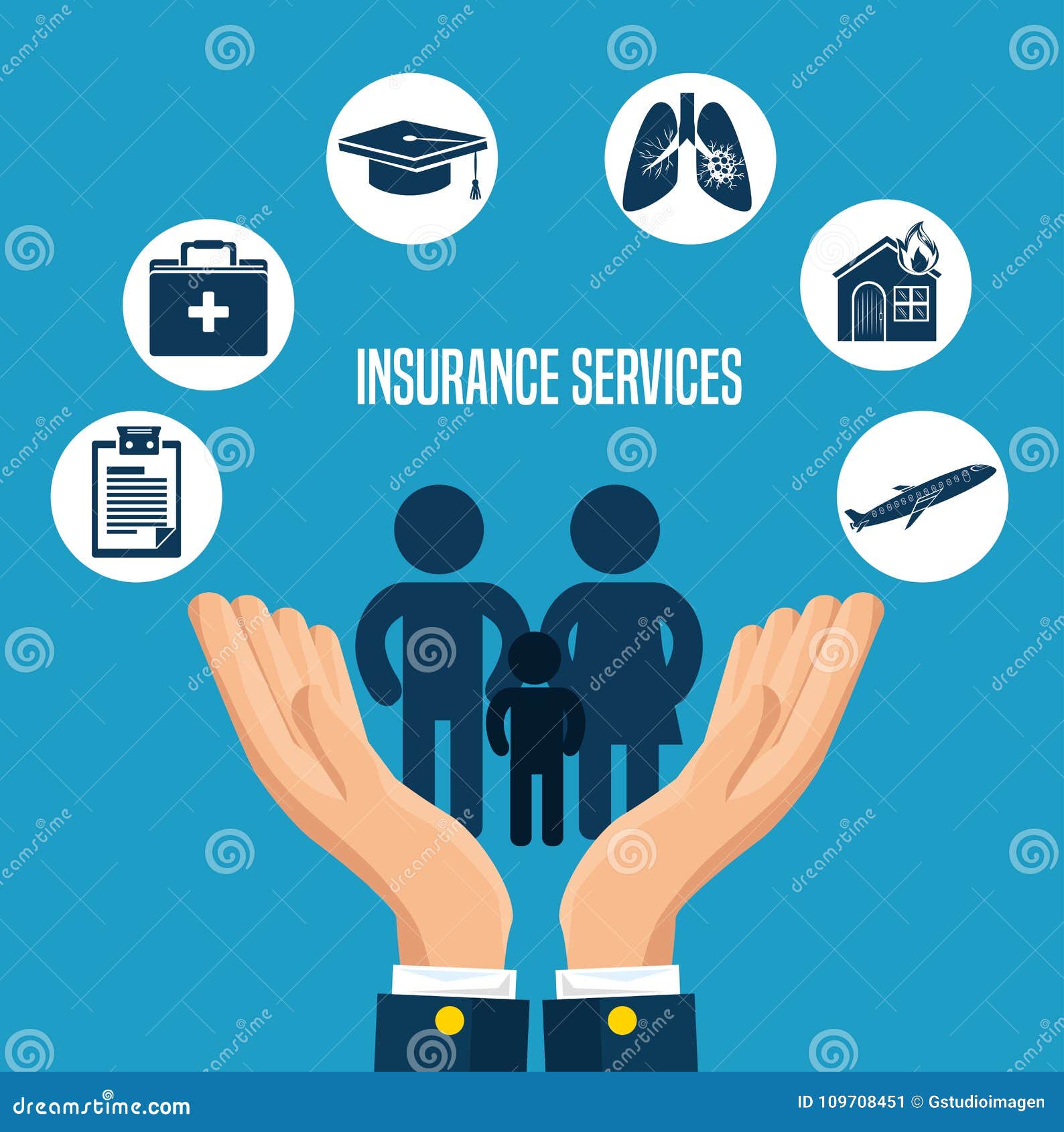 Concepto De Los Servicios De Seguro Ilustración del Vector ...