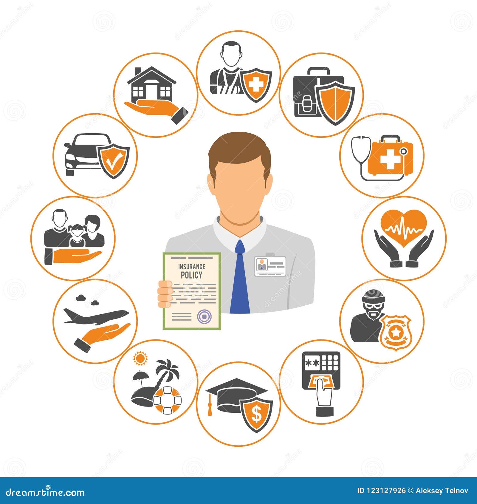 Concepto De Los Servicios De Seguro Ilustración del Vector ...