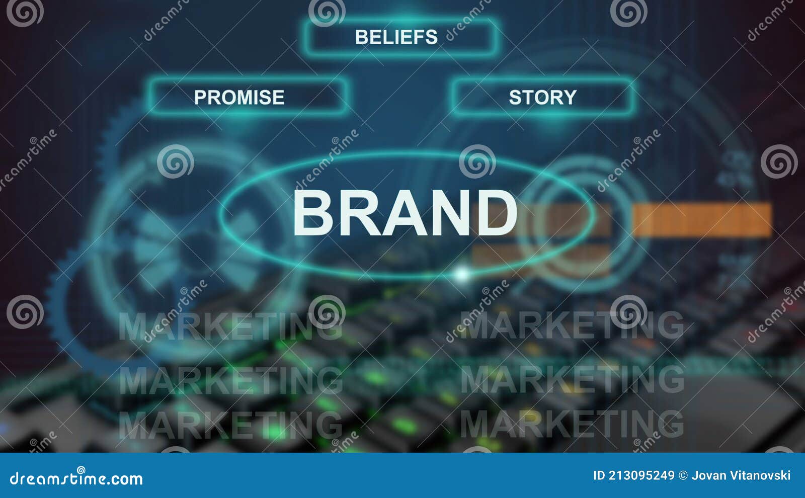 Concepto de marca stock de ilustración. Ilustración de publicidad ...