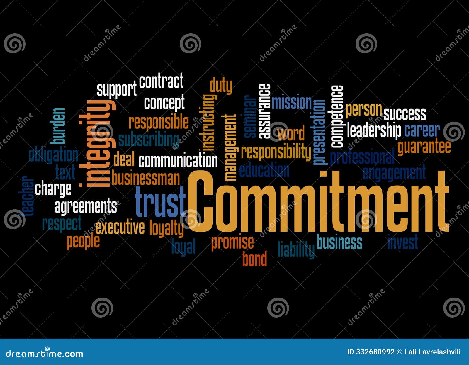 Concepto De Nube De Palabras Con Compromiso Foto de archivo - Imagen de ...