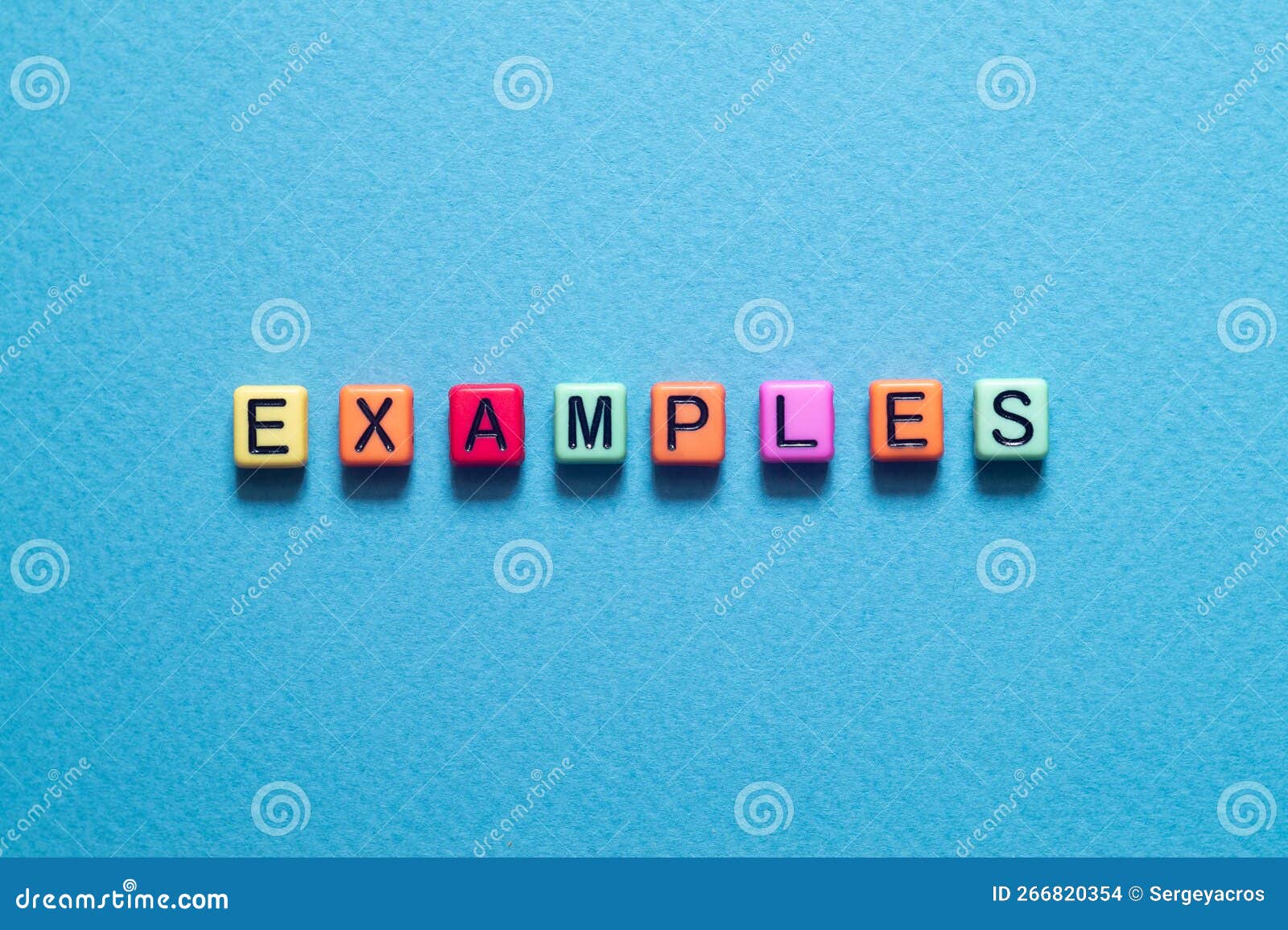 Concepto De Palabra De Ejemplo En Cubos Foto de archivo - Imagen de ...