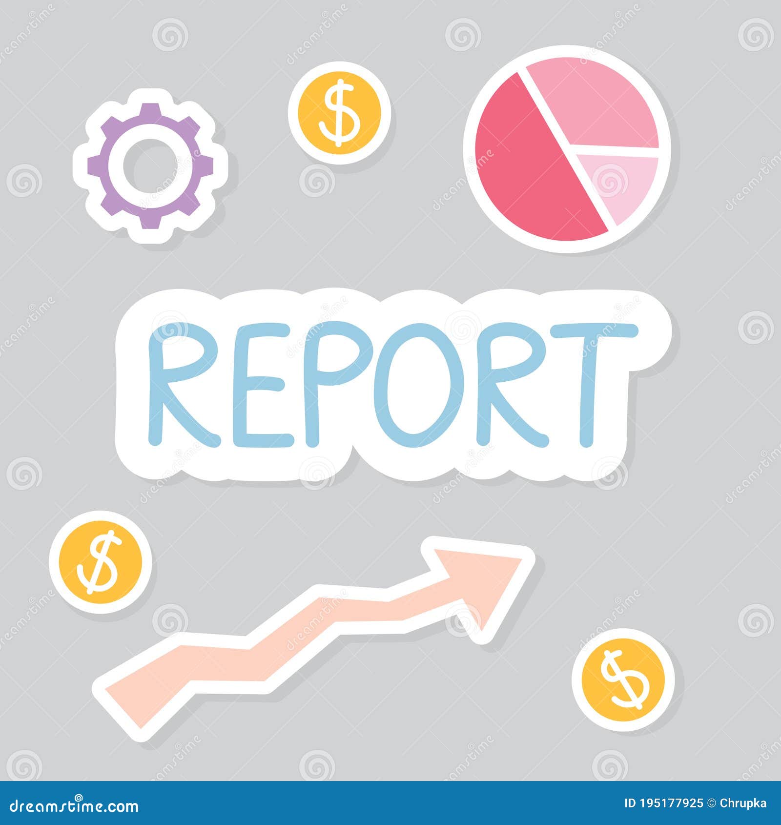Concepto De Palabra De Informe Ilustración del Vector - Ilustración de ...