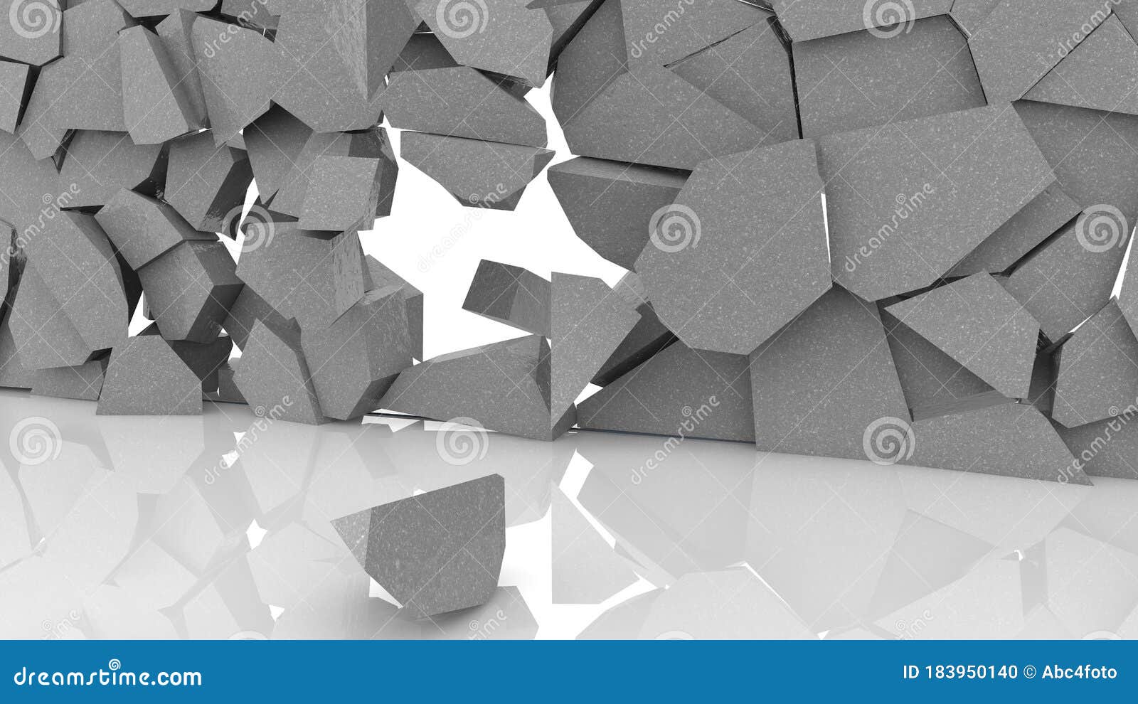 Concepto de pared rota stock de ilustración. Ilustración de colgante ...