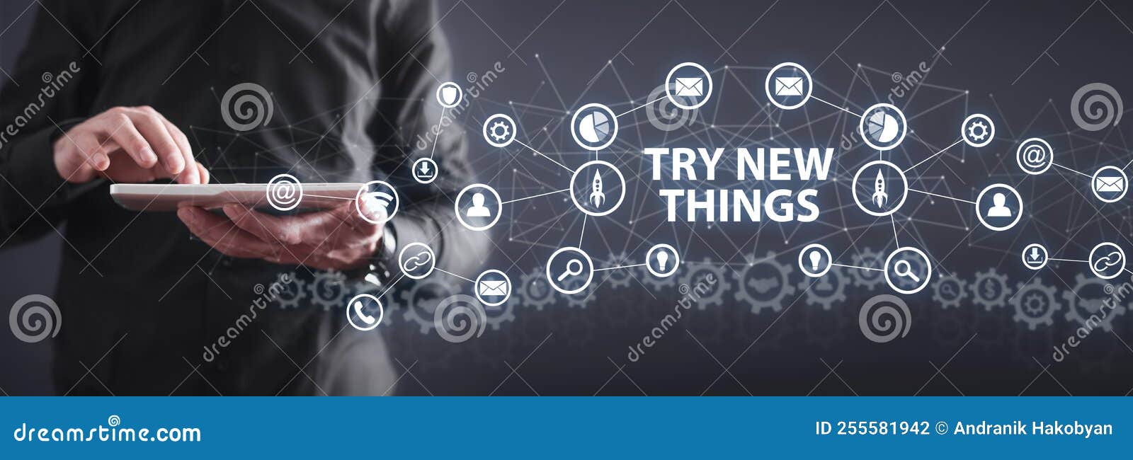 Concepto De Probar Cosas Nuevas. Negocio Foto de archivo - Imagen de ...