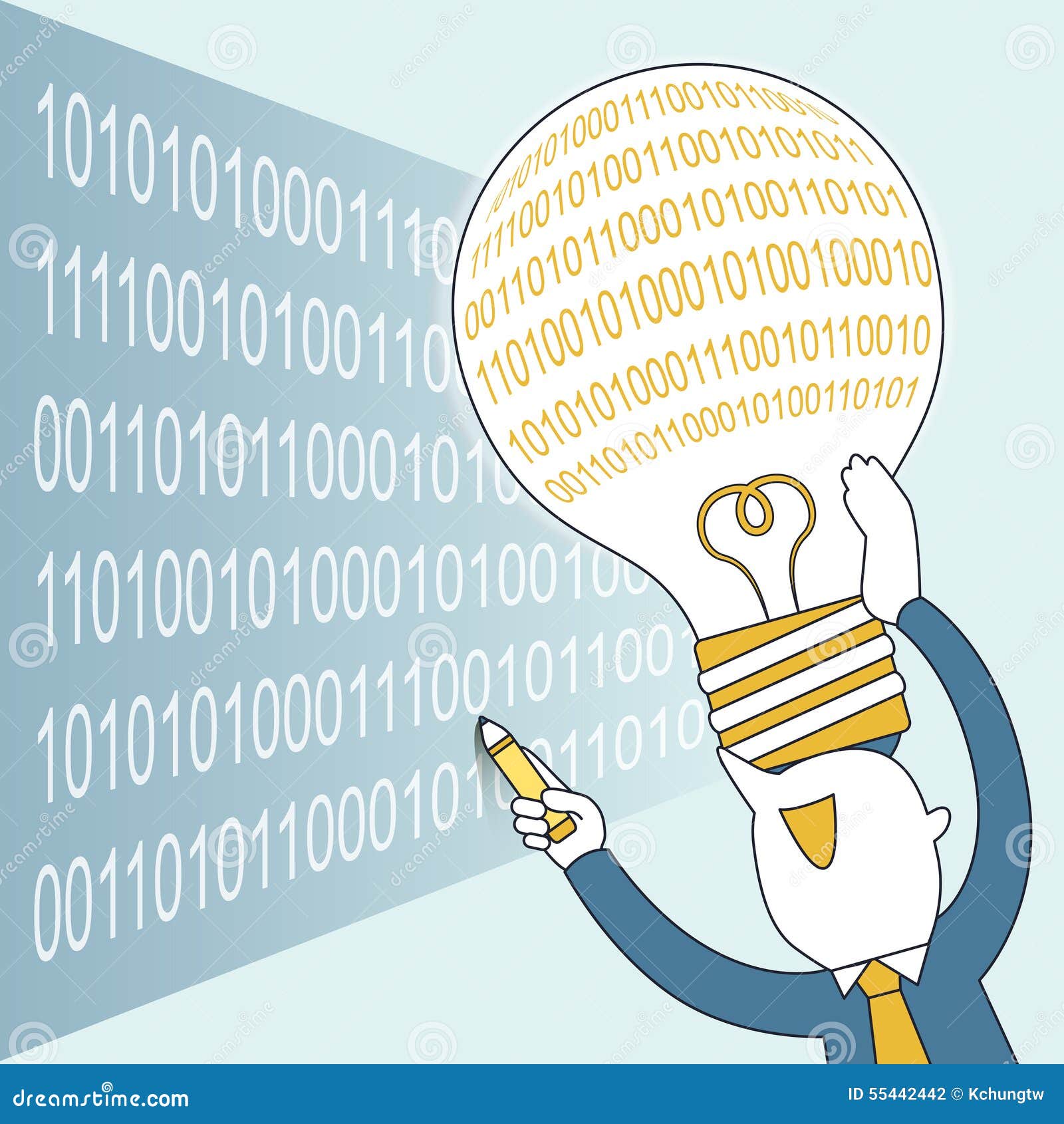 Concepto De Proceso De La Codificación Ilustración del Vector - Imagen ...