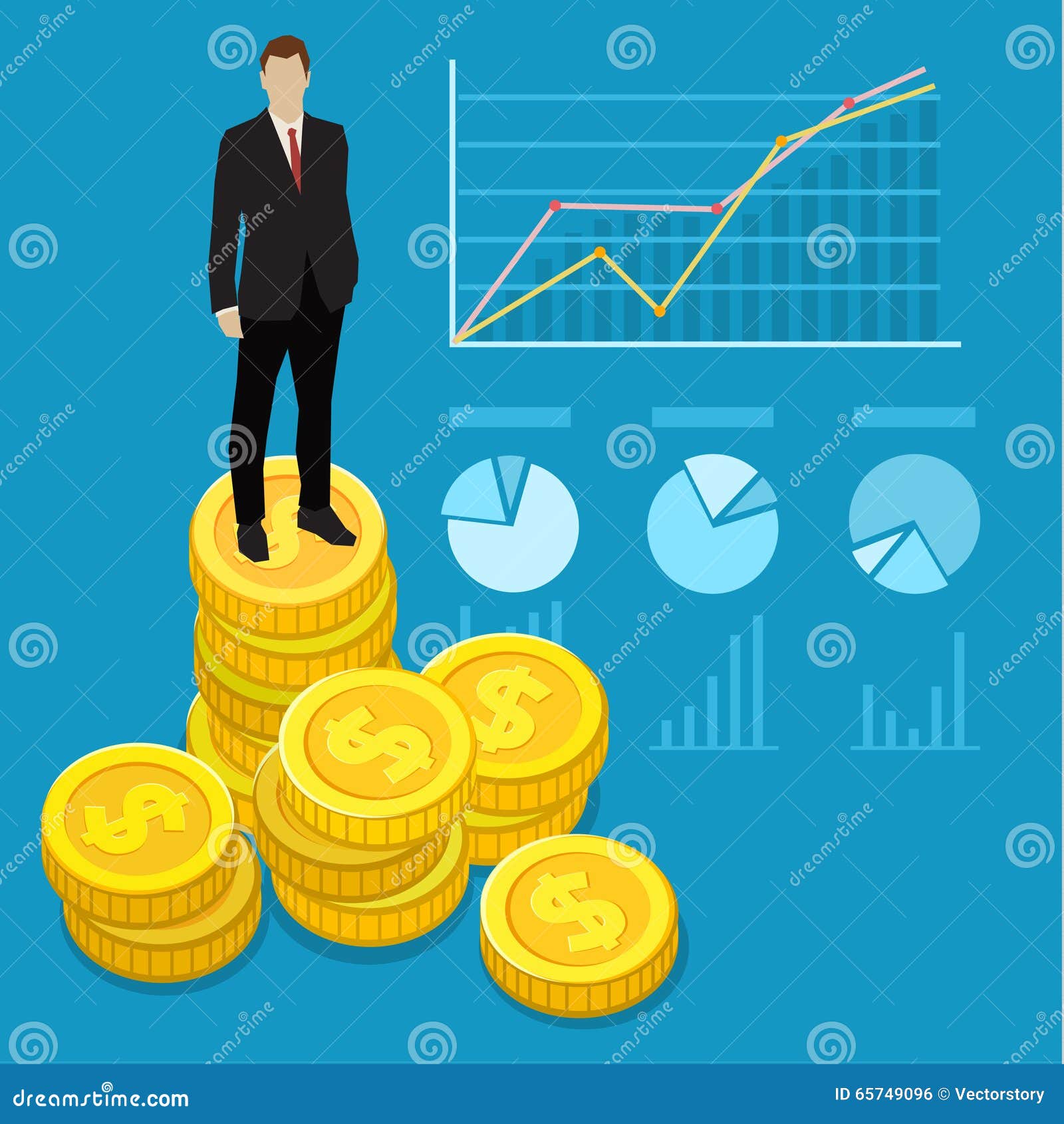 Concepto de riqueza ilustración del vector. Ilustración de negocios ...