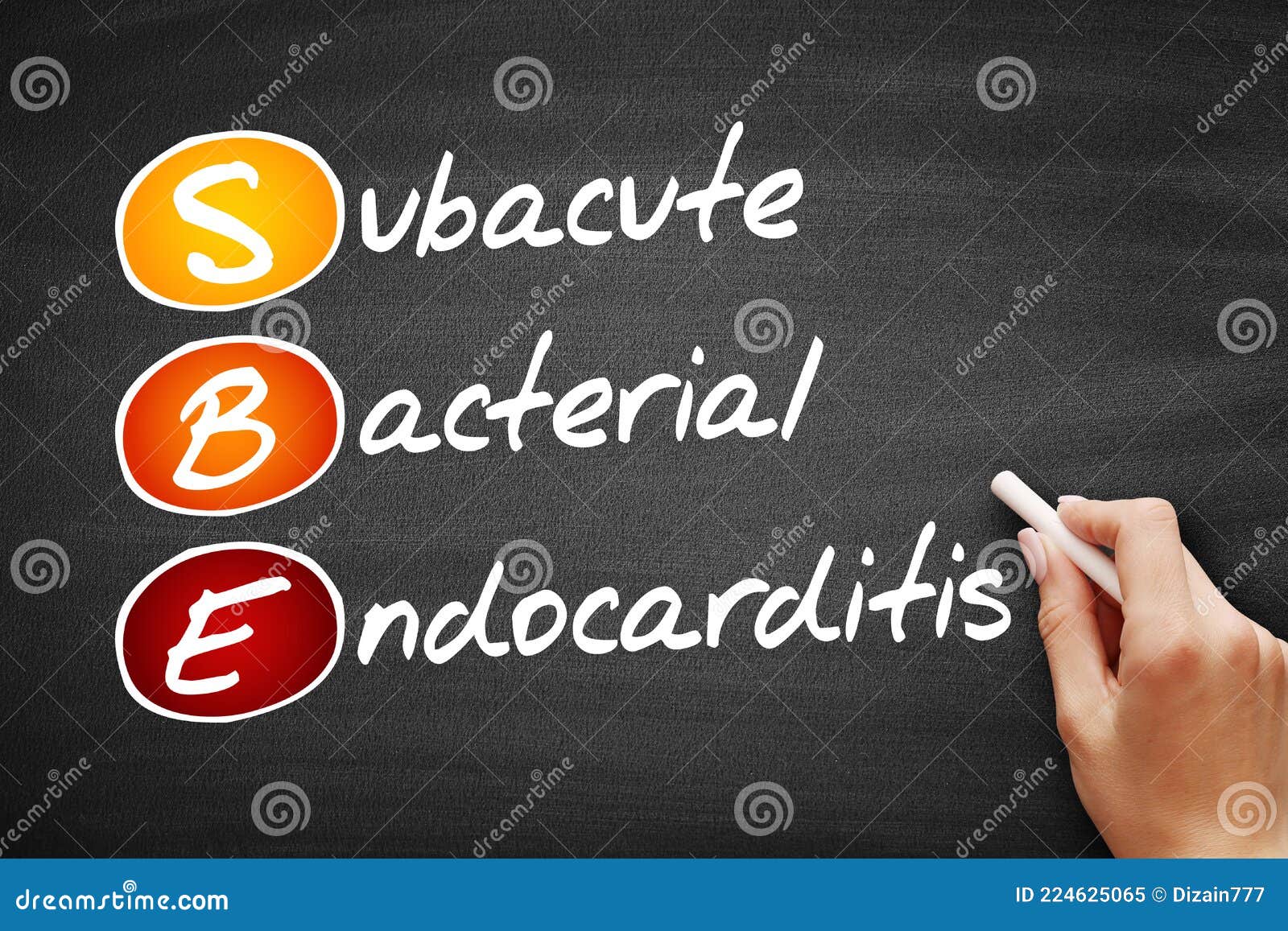 Concepto De Sigla De Endocarditis Bacteriana Subaguda En Pizarra Imagen ...