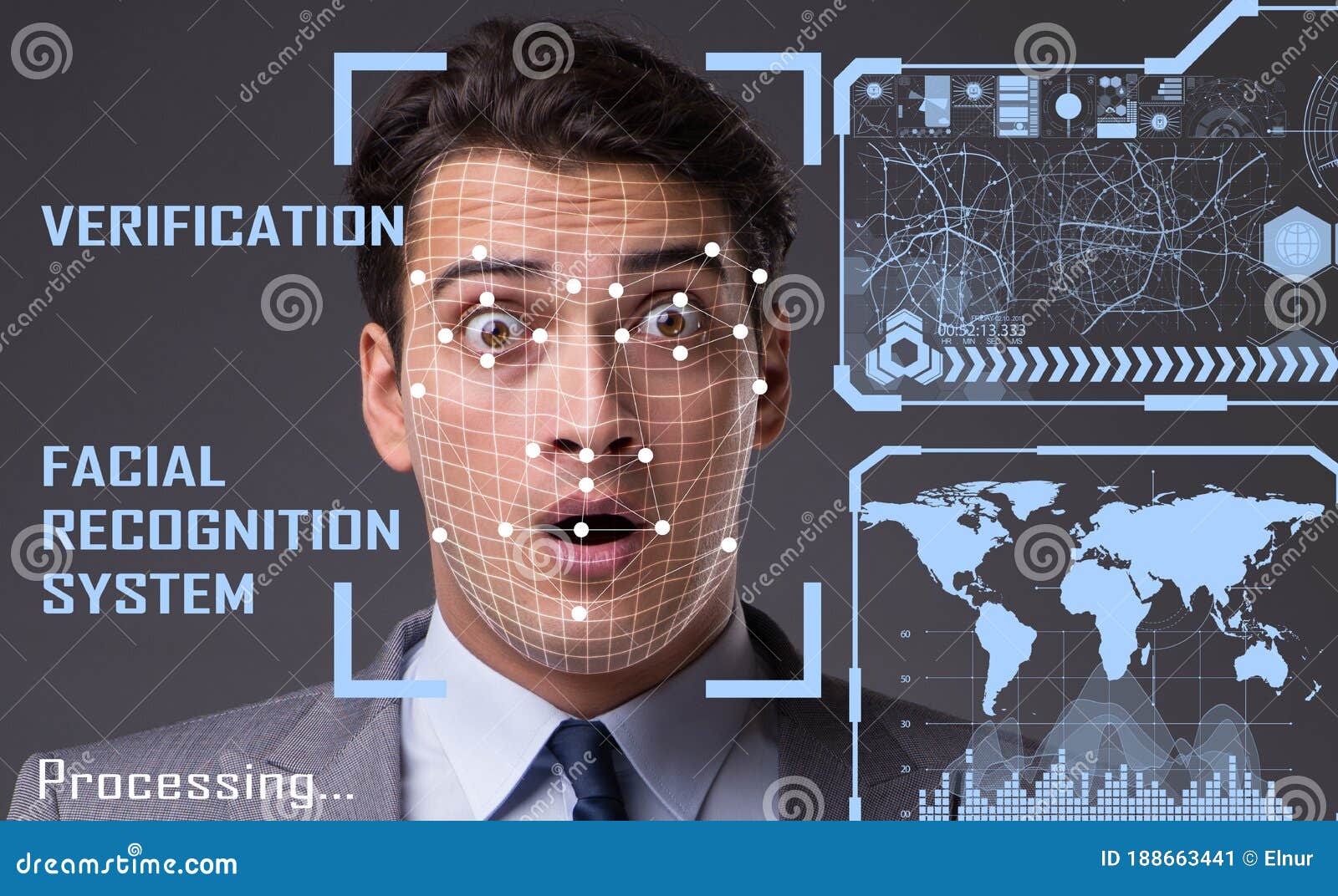 Concepto De Software Y Hardware De Reconocimiento Facial Imagen de ...