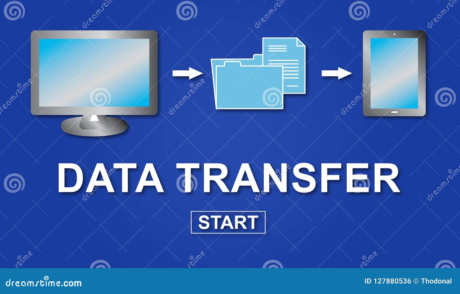 Concepto De Transferencia De Datos Stock de ilustración - Ilustración ...