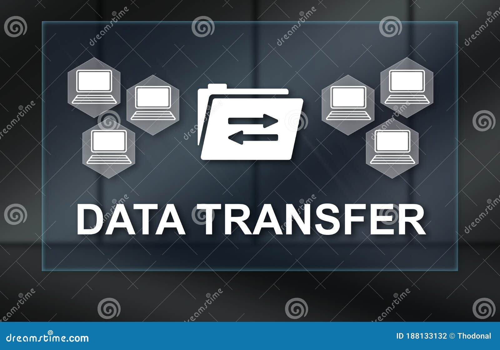 Concepto De Transferencia De Datos Stock de ilustración - Ilustración ...
