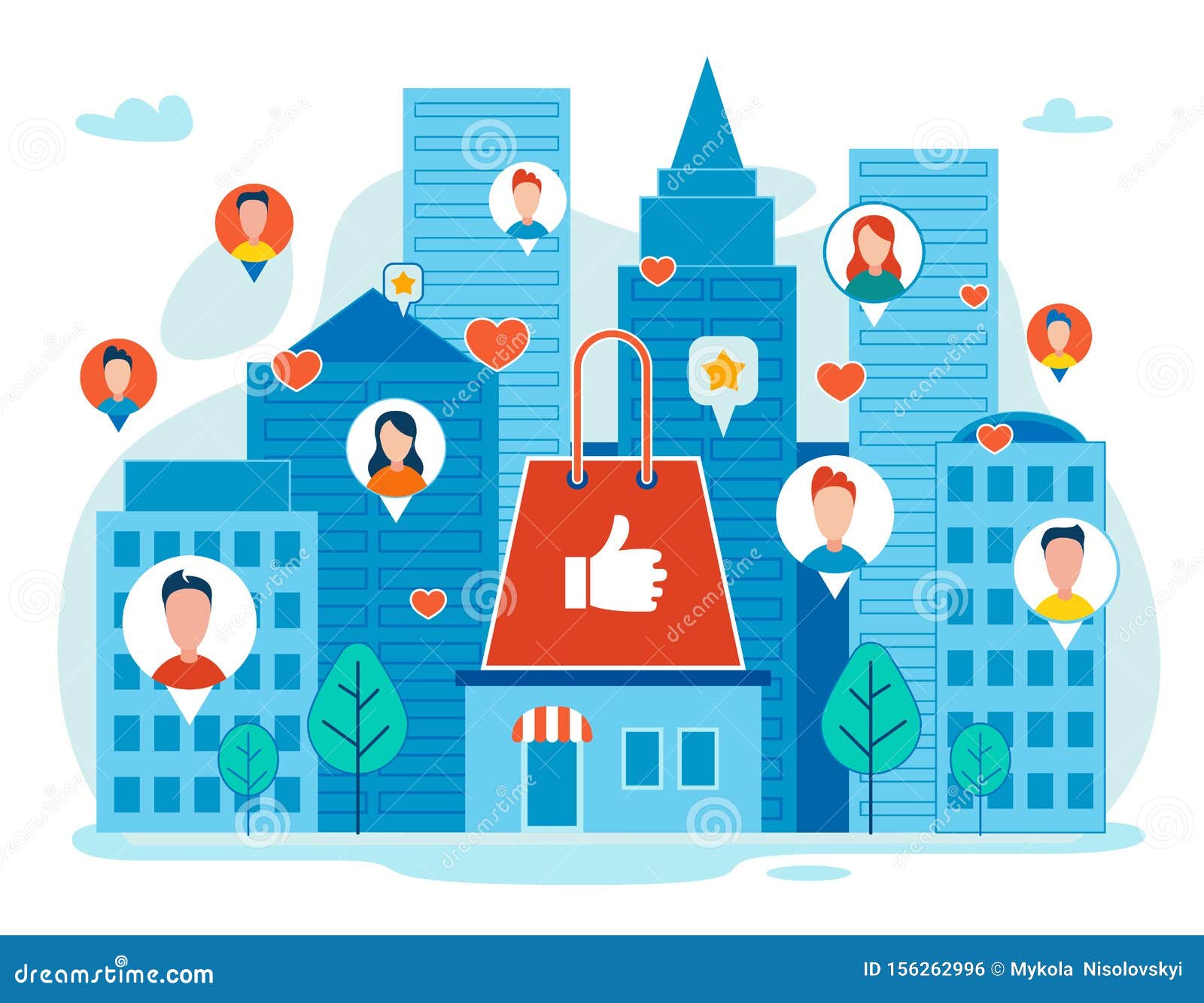 Concepto De Vector De Comentarios Positivos De Clientes Satisfechos ...