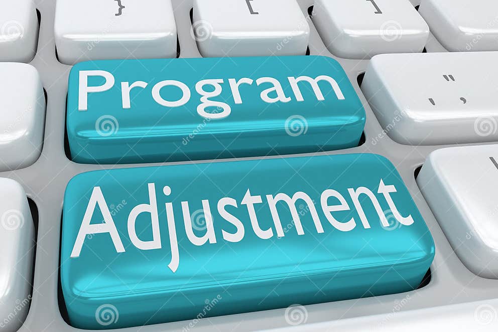 Concepto Del Ajuste Del Programa Stock de ilustración - Ilustración de ...
