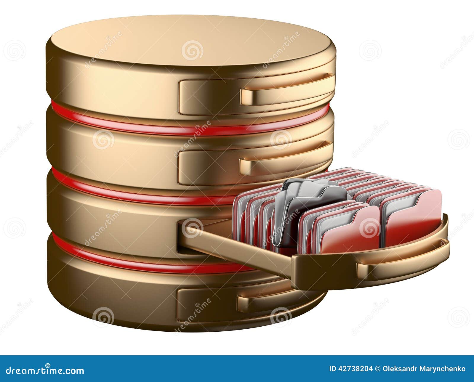 Concepto Del Almacenamiento De La Base De Datos Stock de ilustración ...