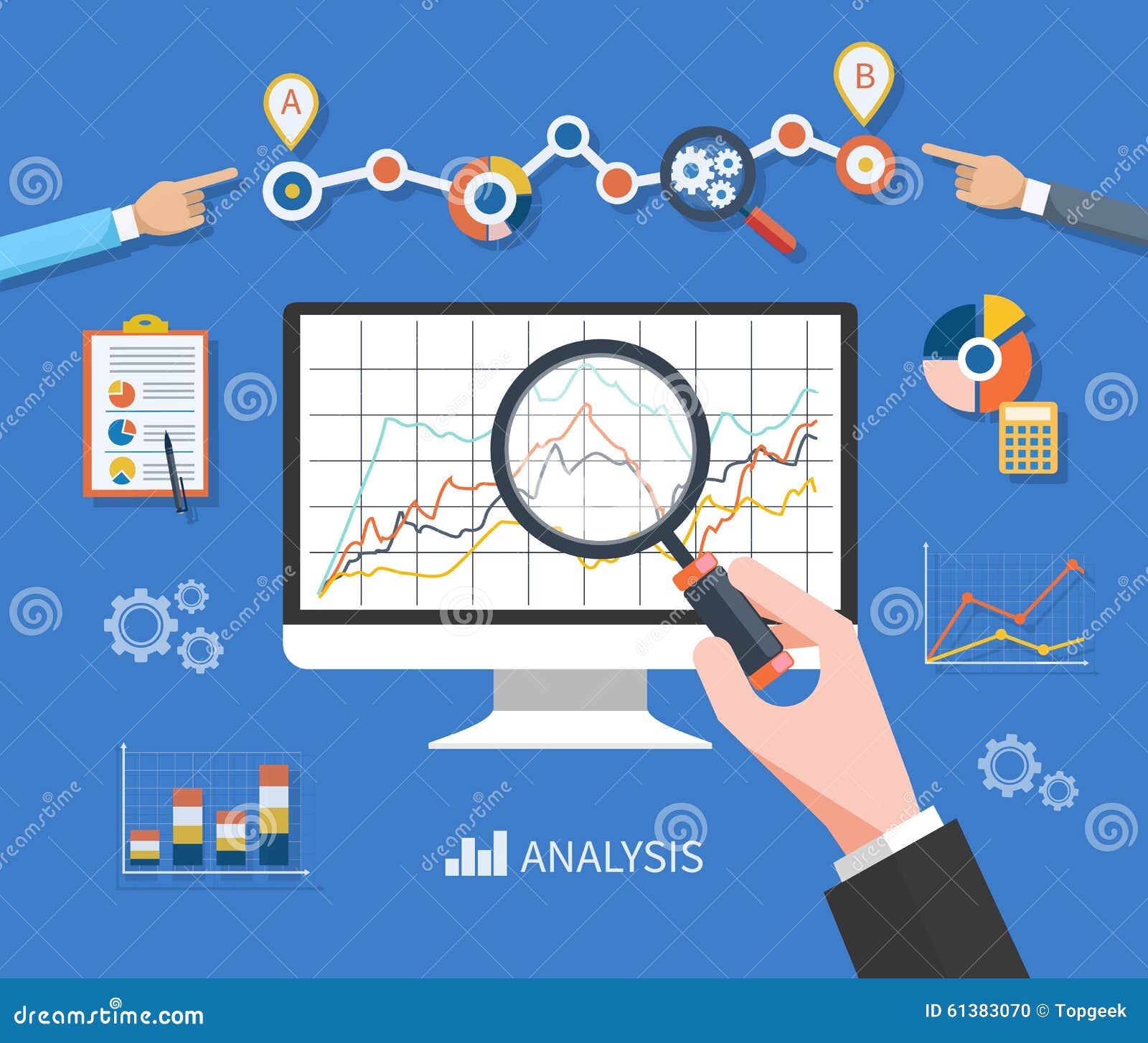 Concepto Del Análisis De Datos Ilustración del Vector - Ilustración de ...