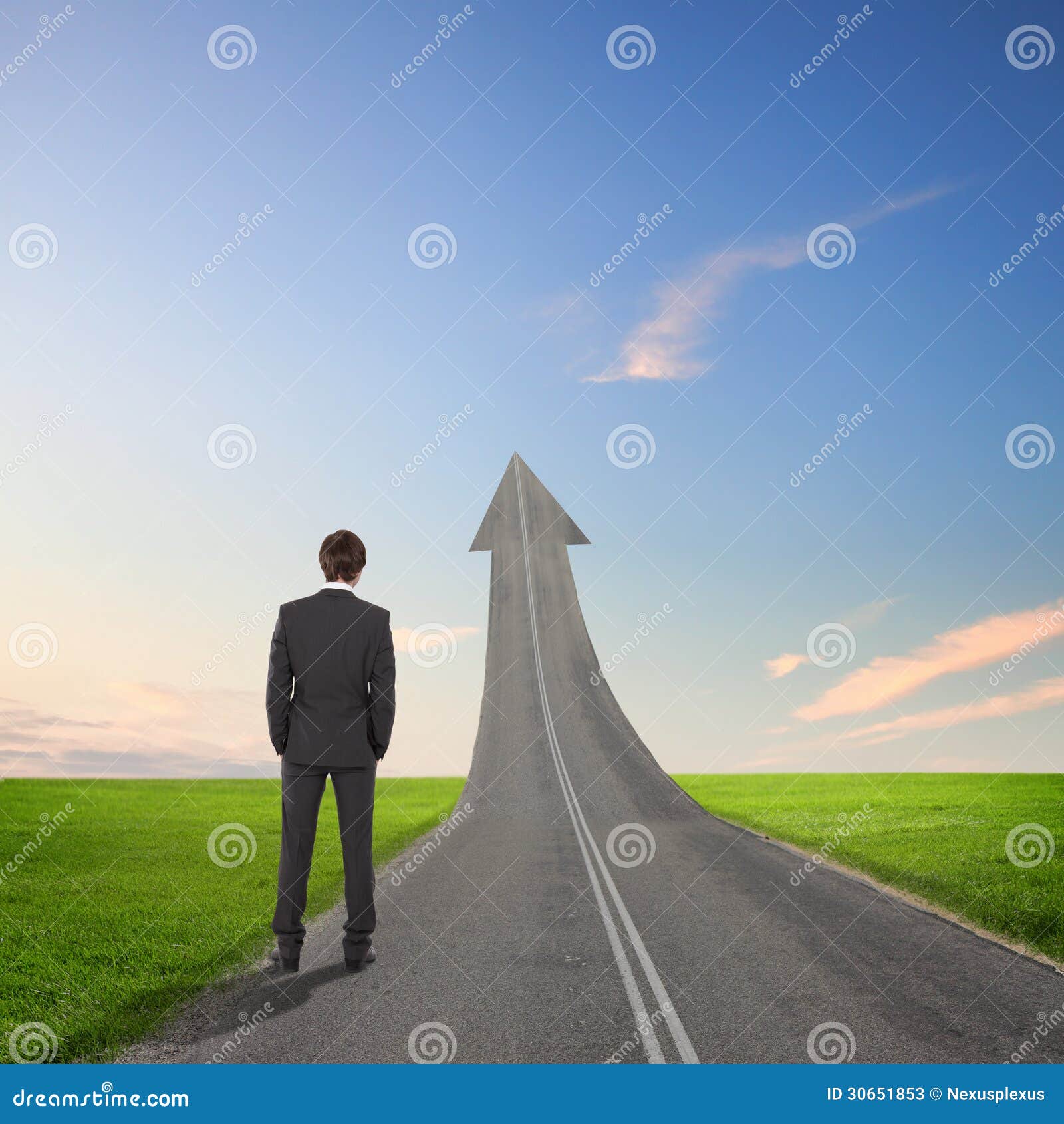 Concepto Del Camino Al éxito Imagen de archivo - Imagen de lejos ...