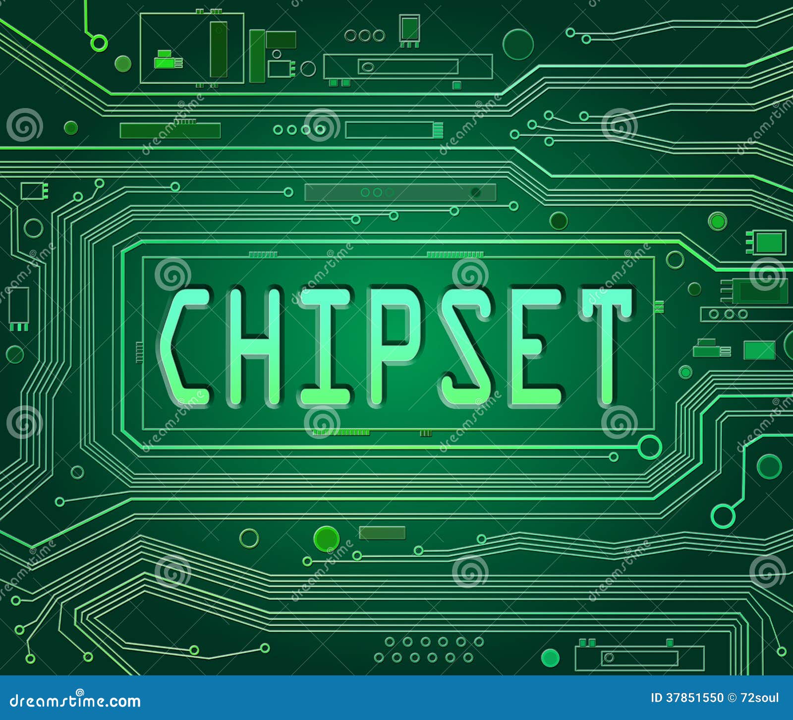 Concepto del chipset. stock de ilustración. Ilustración de procesador ...