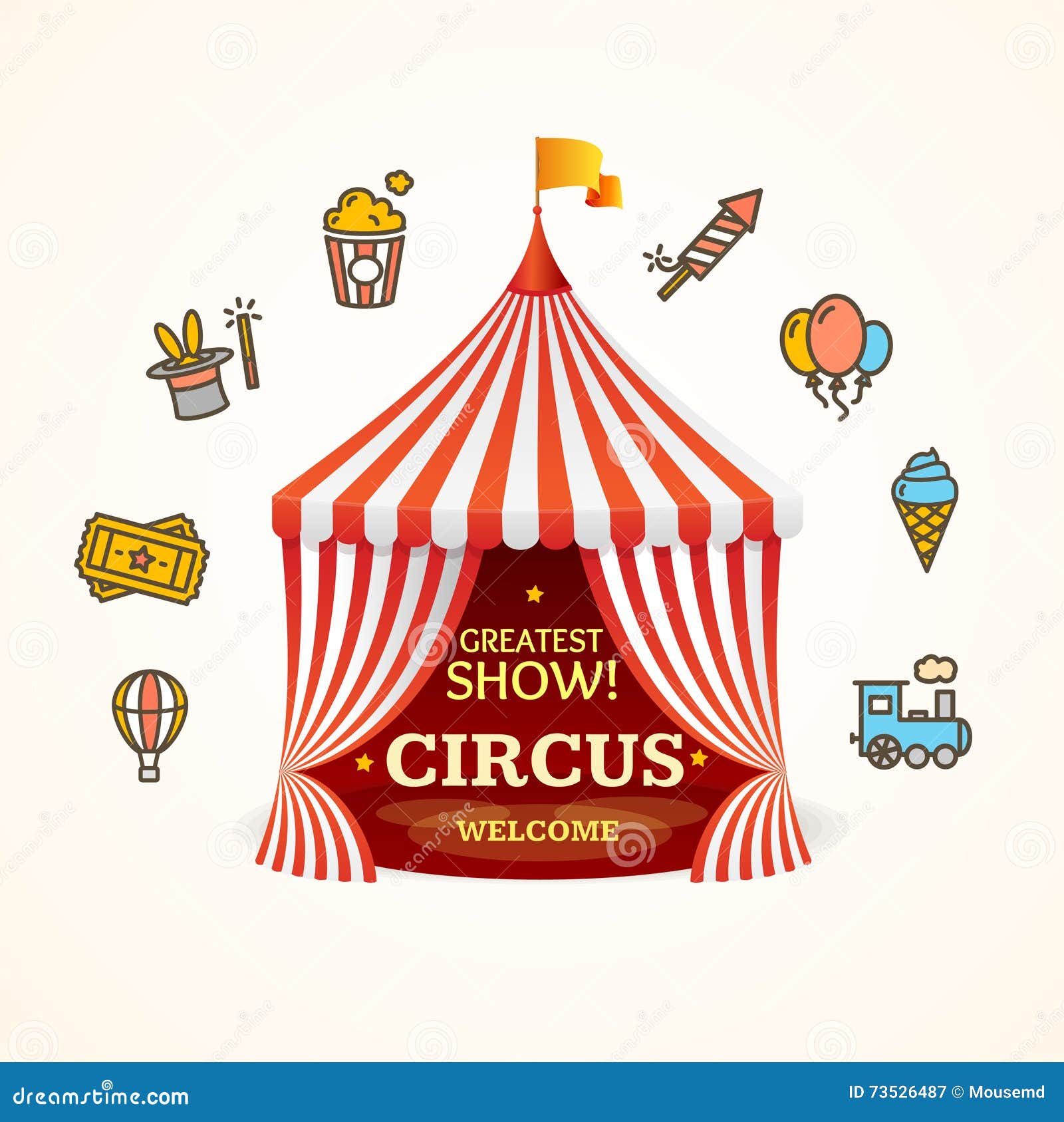 Concepto del circo Vector ilustración del vector. Ilustración de ...