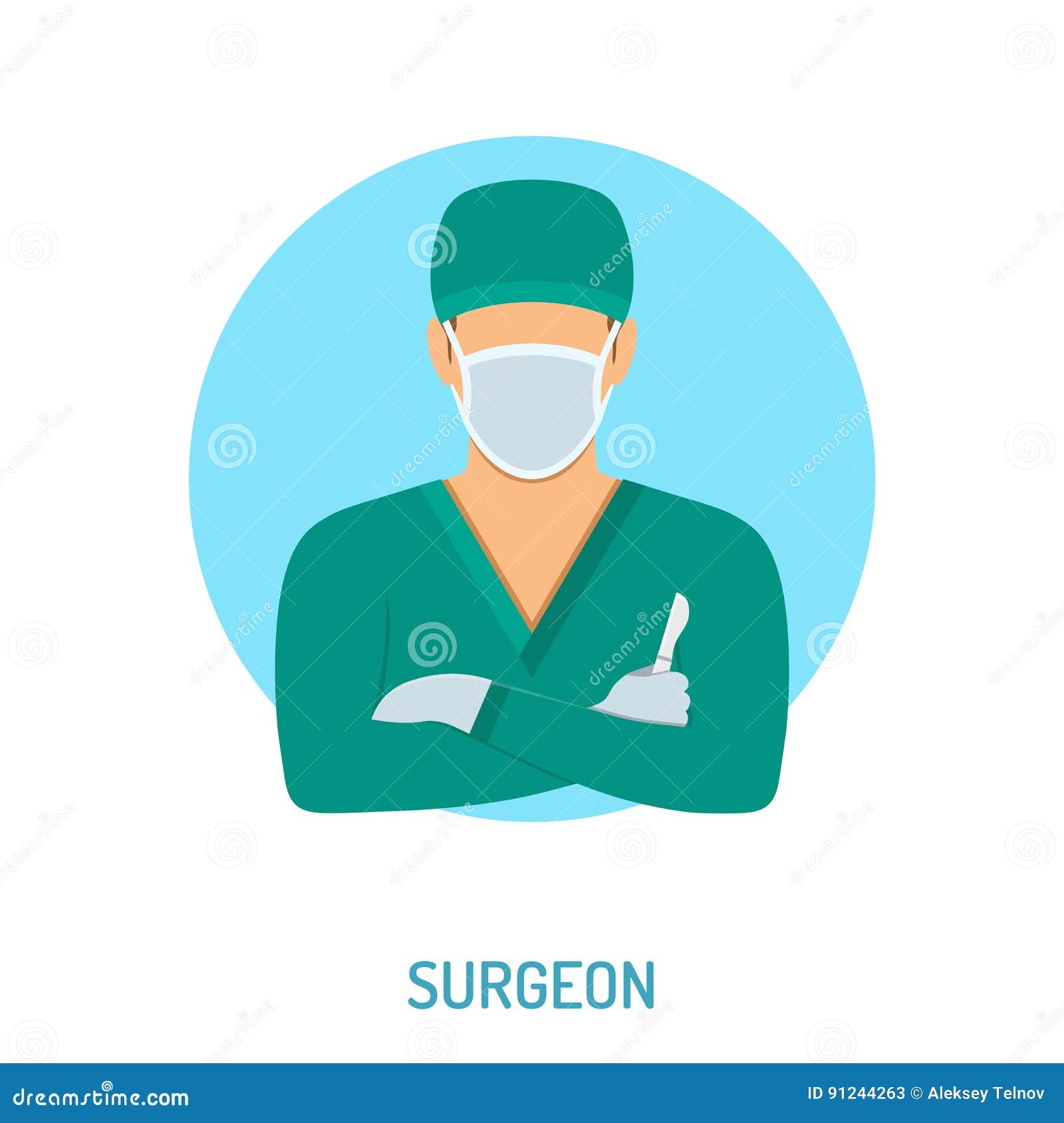 Concepto Del Cirujano Del Doctor Ilustración del Vector - Ilustración ...