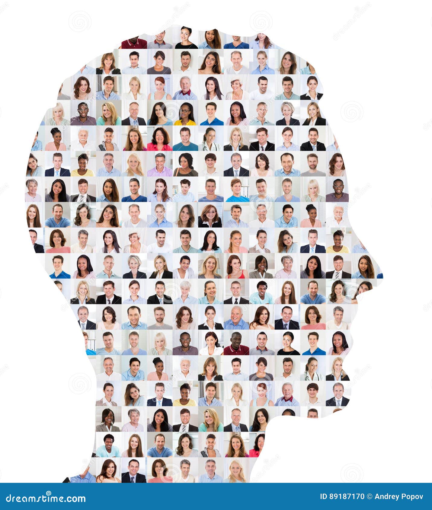 Concepto Del Collage De La Gente En Rostro Humano Foto de archivo ...