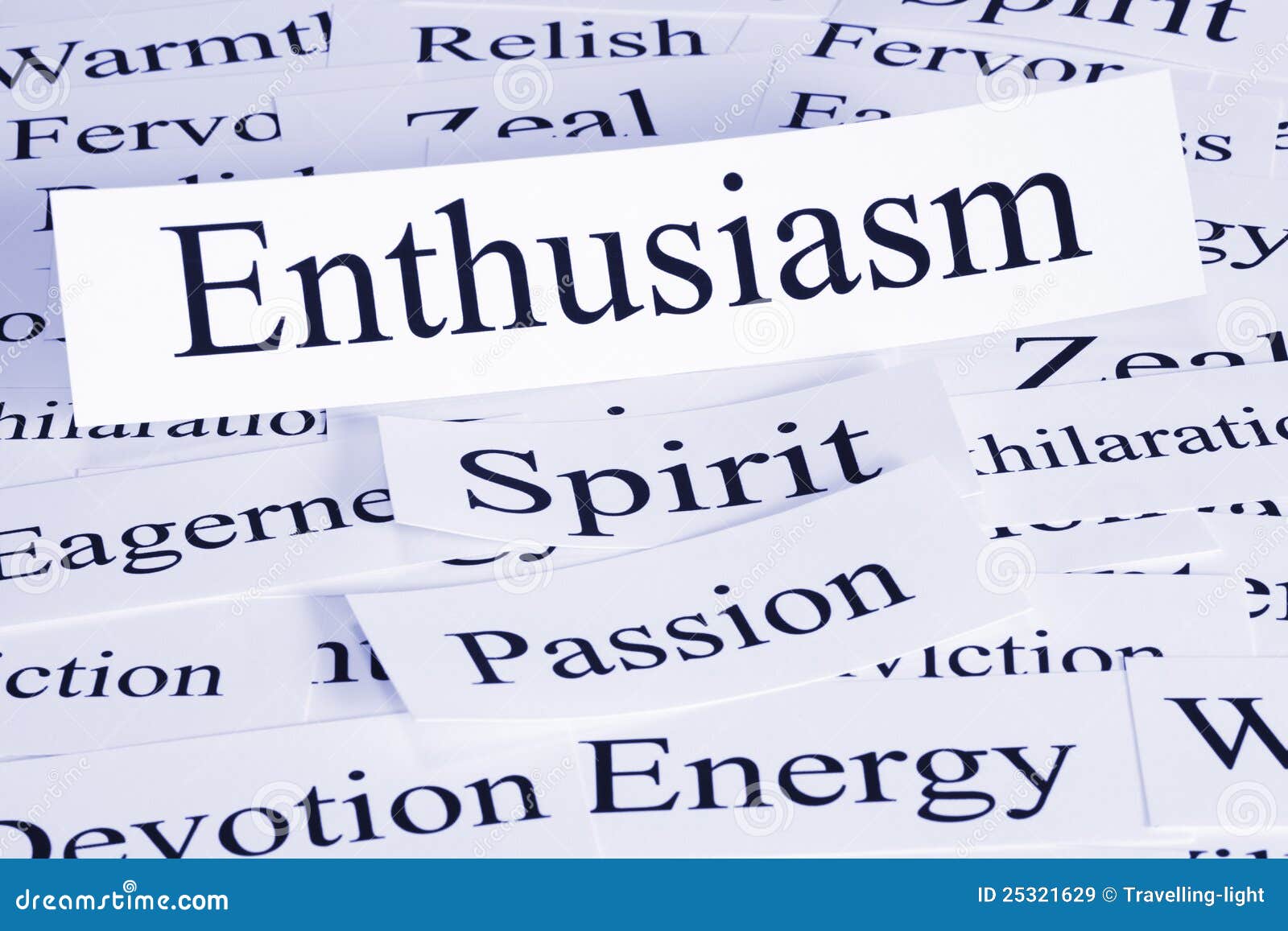 Concepto del entusiasmo imagen de archivo. Imagen de palabras - 25321629
