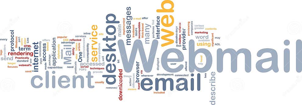 Concepto Del Fondo De Webmail Stock de ilustración - Ilustración de ...