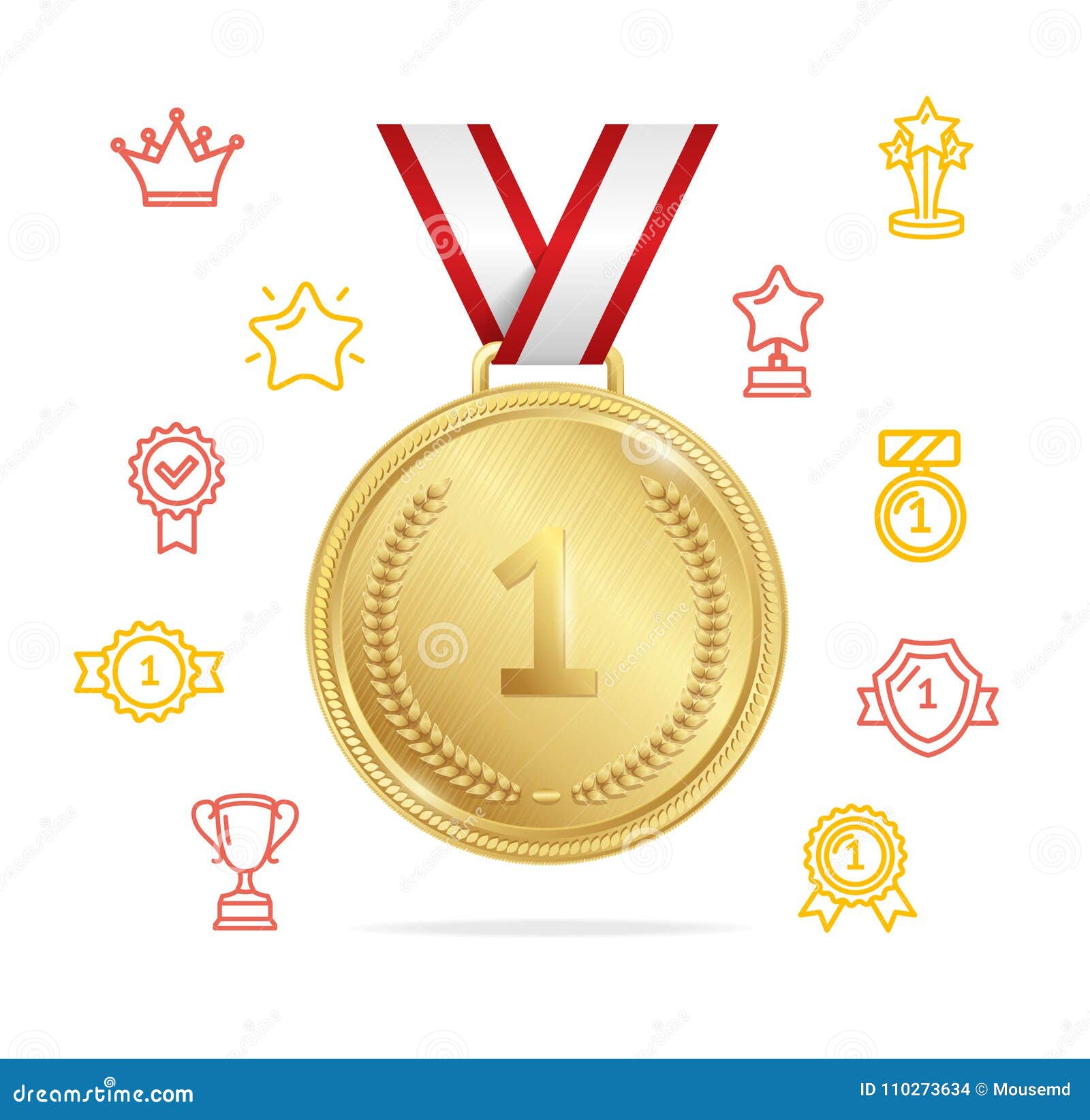 Concepto Del Ganador Del Premio Vector Ilustración del Vector ...