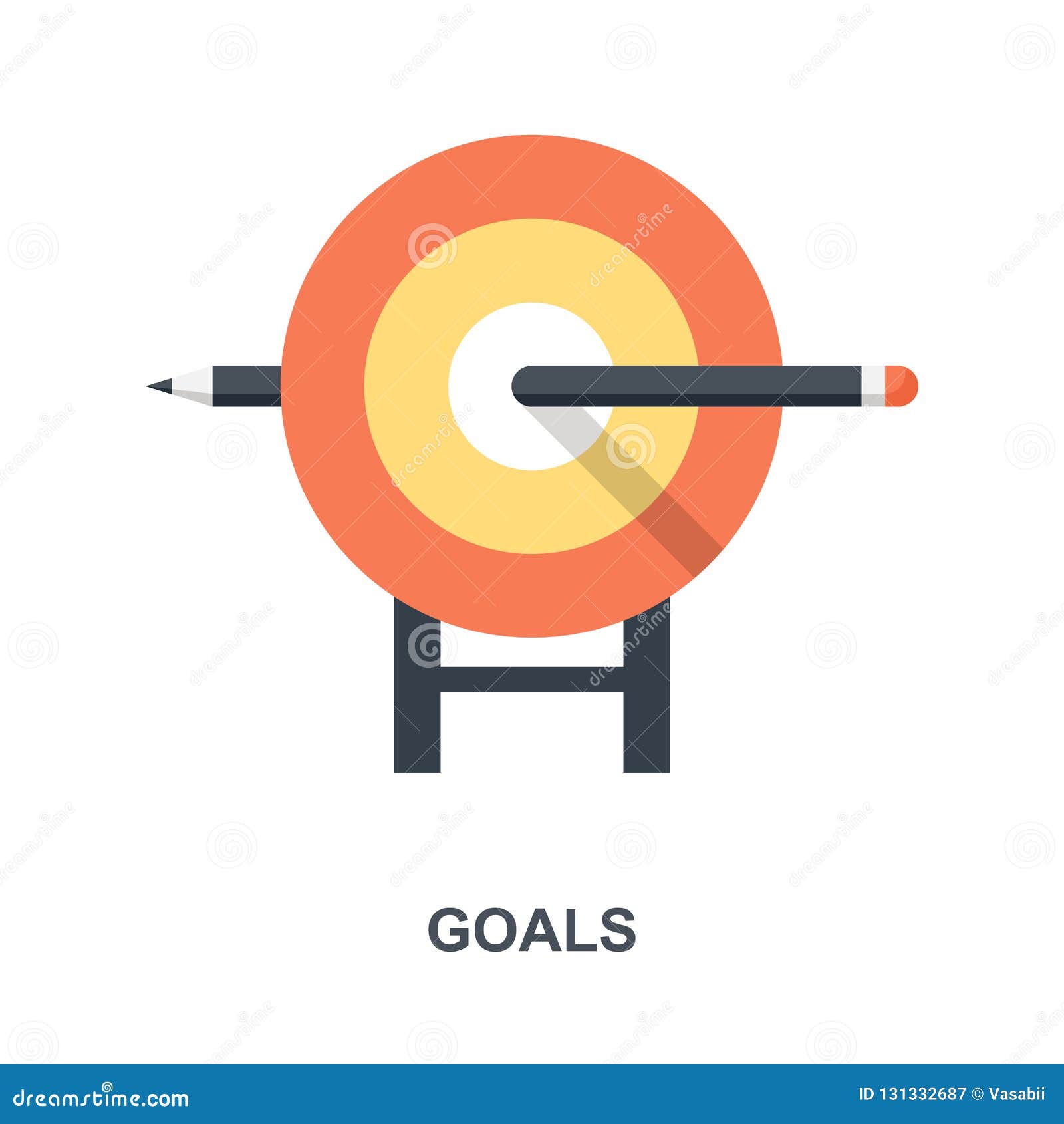 Concepto Del Icono De Las Metas Ilustración del Vector - Ilustración de ...