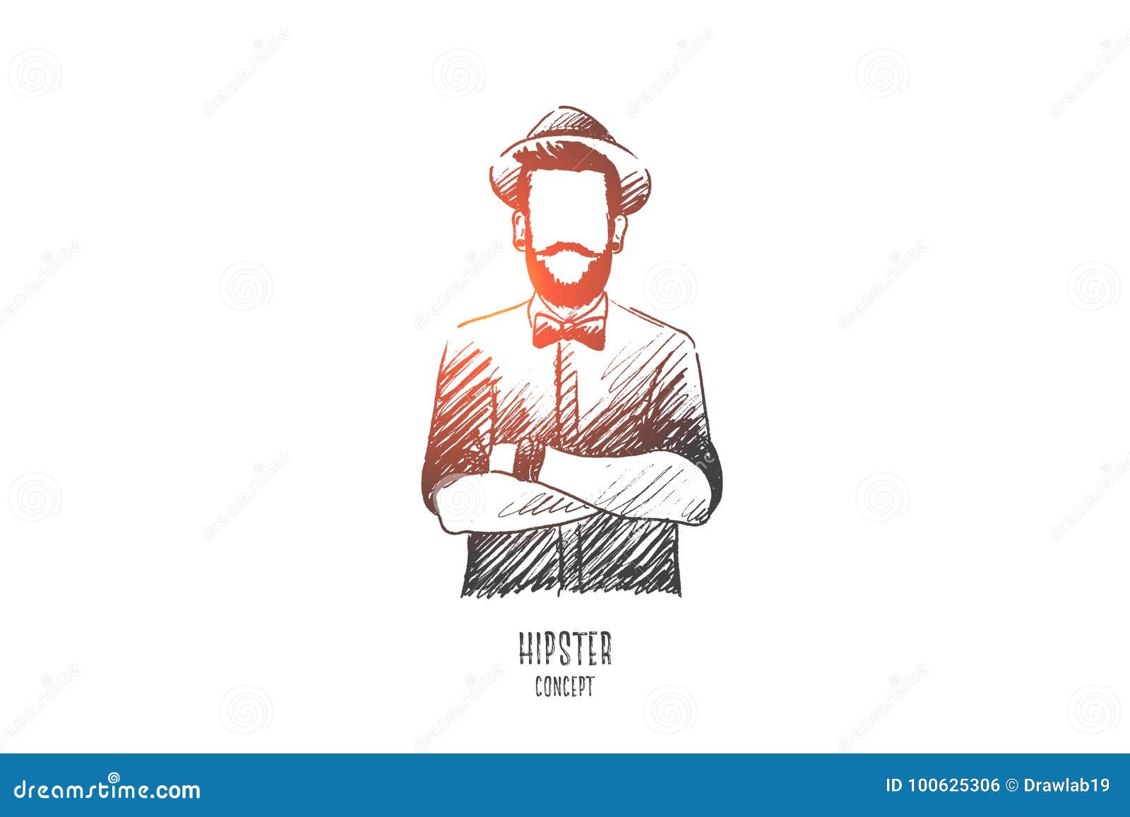 Concepto Del Inconformista Vector Drenado Mano Ilustración del Vector ...