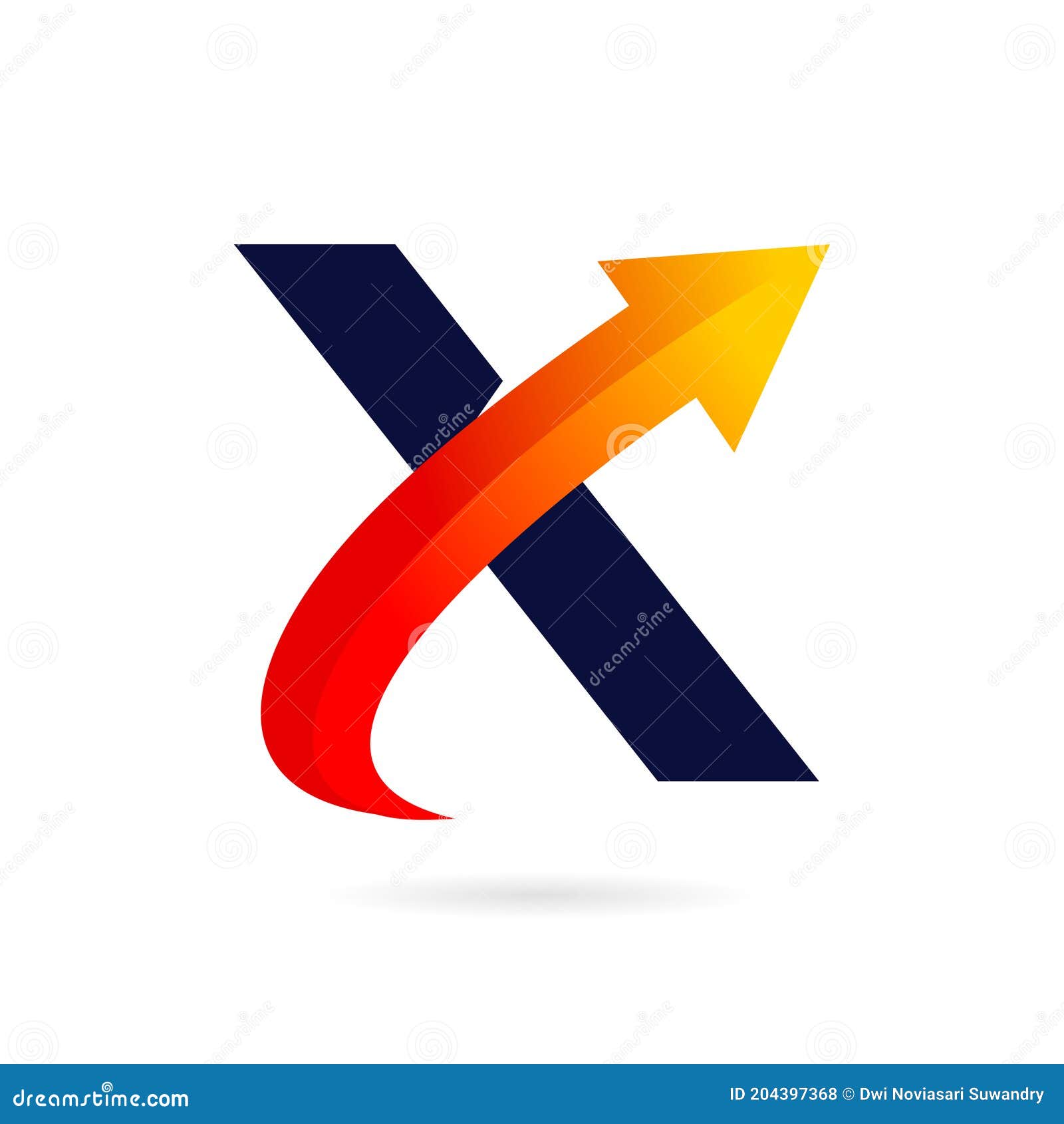 Concepto Del Logotipo De La Letra X De La Flecha Ilustración del Vector ...