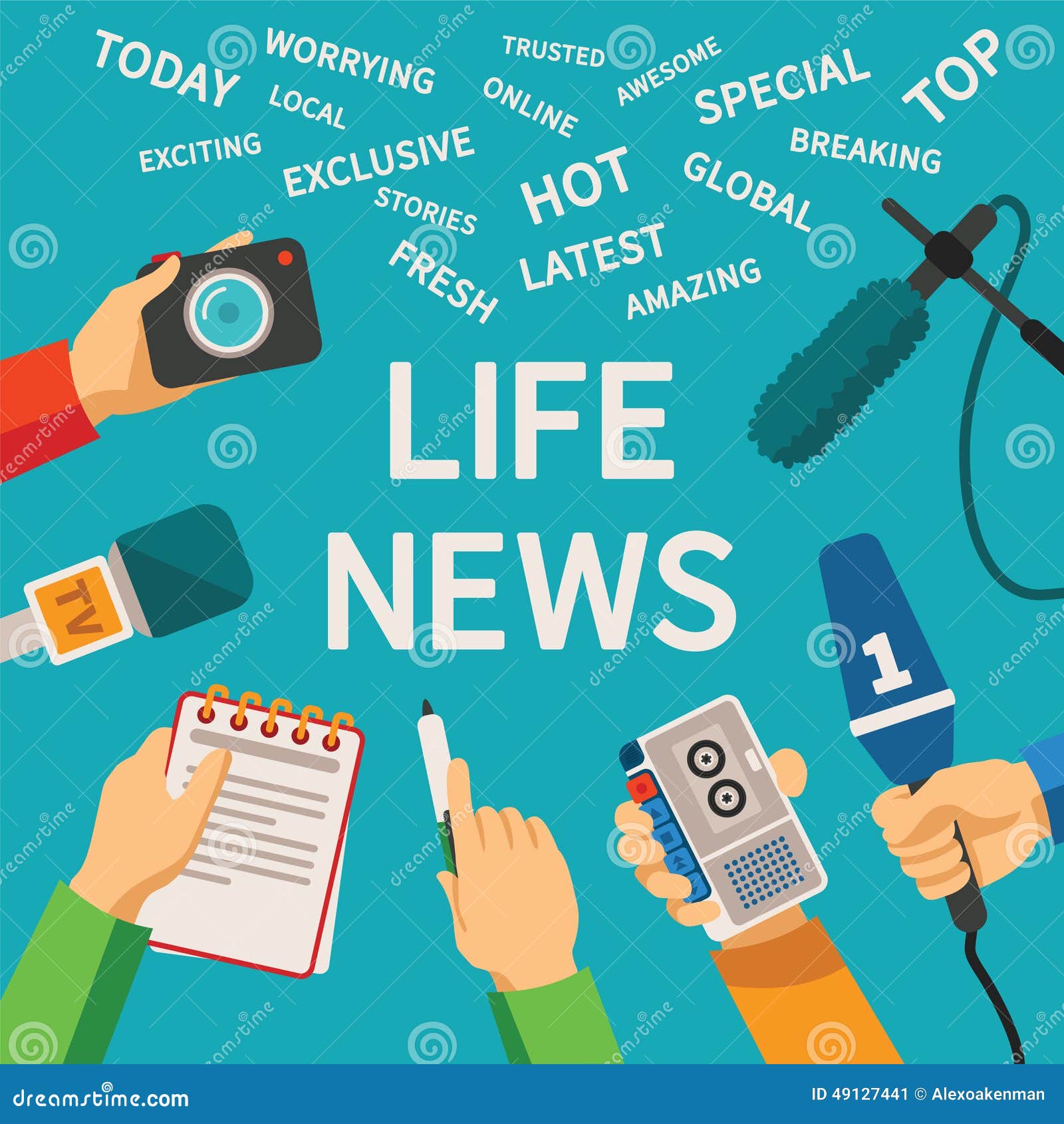 Concepto Del Periodismo Del Vector Ilustración del Vector - Ilustración ...